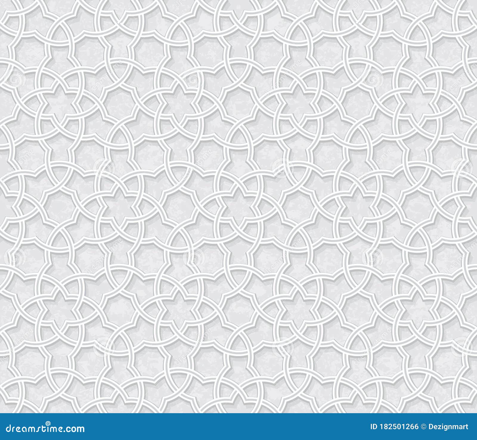 Arabesque Star Pattern with Grunge Light Grey Background, Vector ...