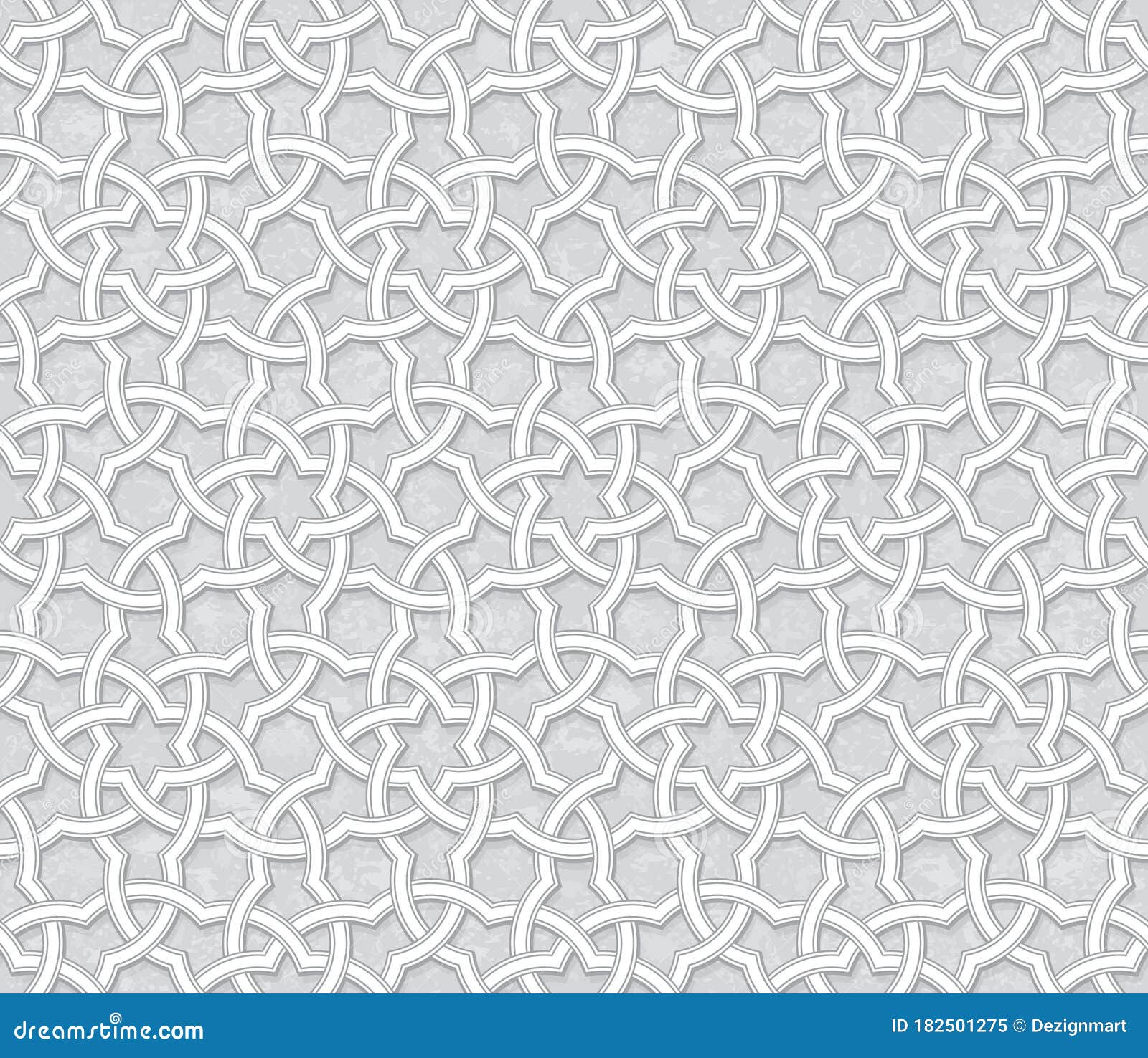 Arabesque Star Pattern with Grunge Light Grey Background, Vector ...
