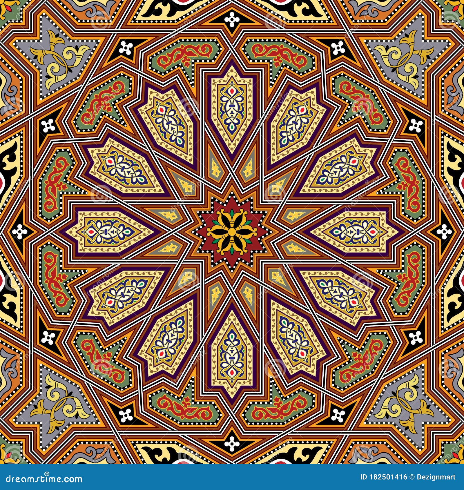 Traditional Islamic Design, Moroccan Seamless Pattern Stock Vector ...