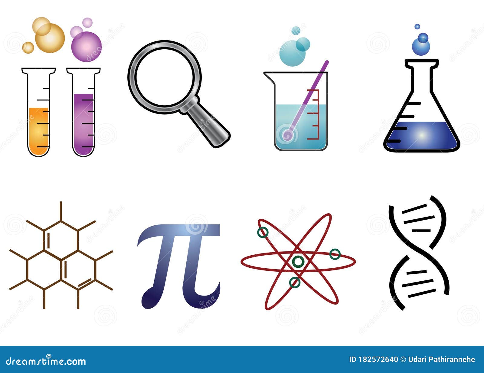 Essential Science Icons Vector for Practicals Stock Vector ...