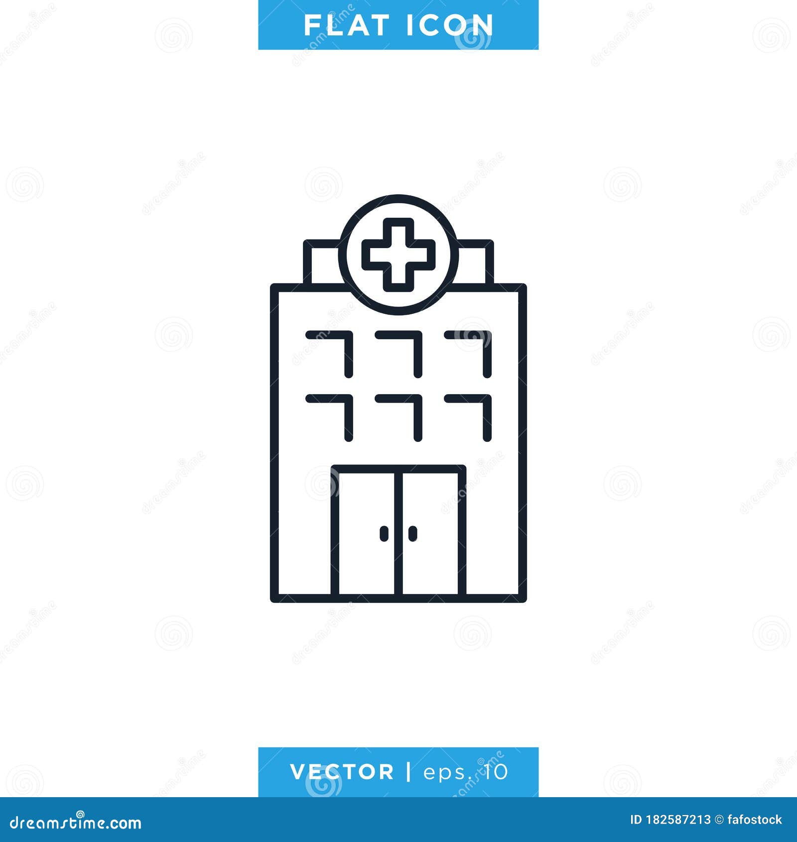 Hospital Building Icon Vector Logo Design Template Stock Vector ...
