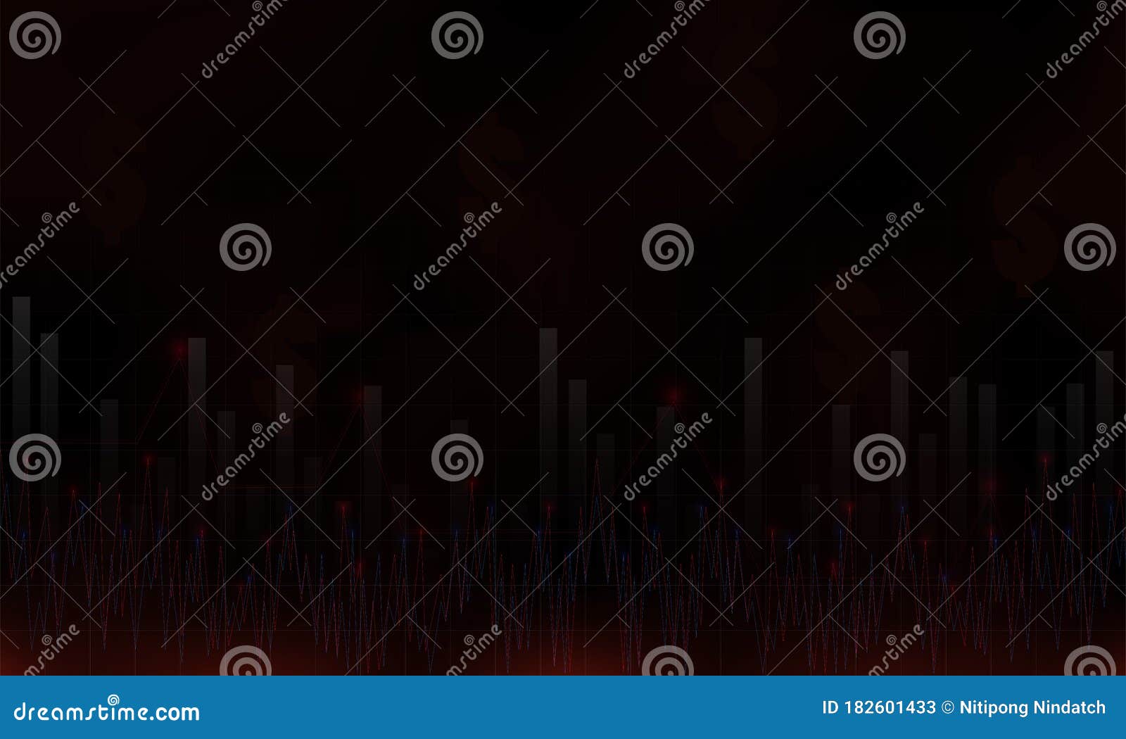 Financial Crisis Graph. Shares Fall Down. Economy Fallout. Vector ...