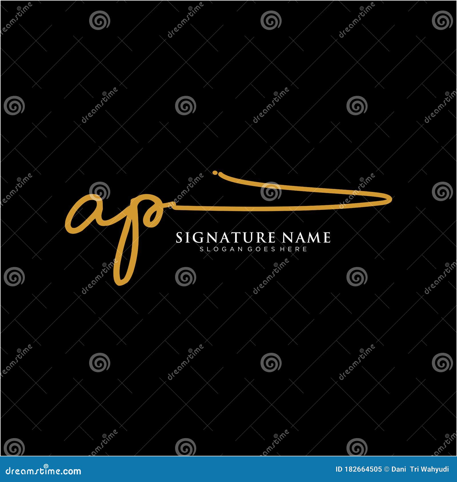 Letter AP Signature Logo Template Vector Stock Vector - Illustration of ...