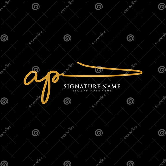 Letter AP Signature Logo Template Vector Stock Vector - Illustration of ...