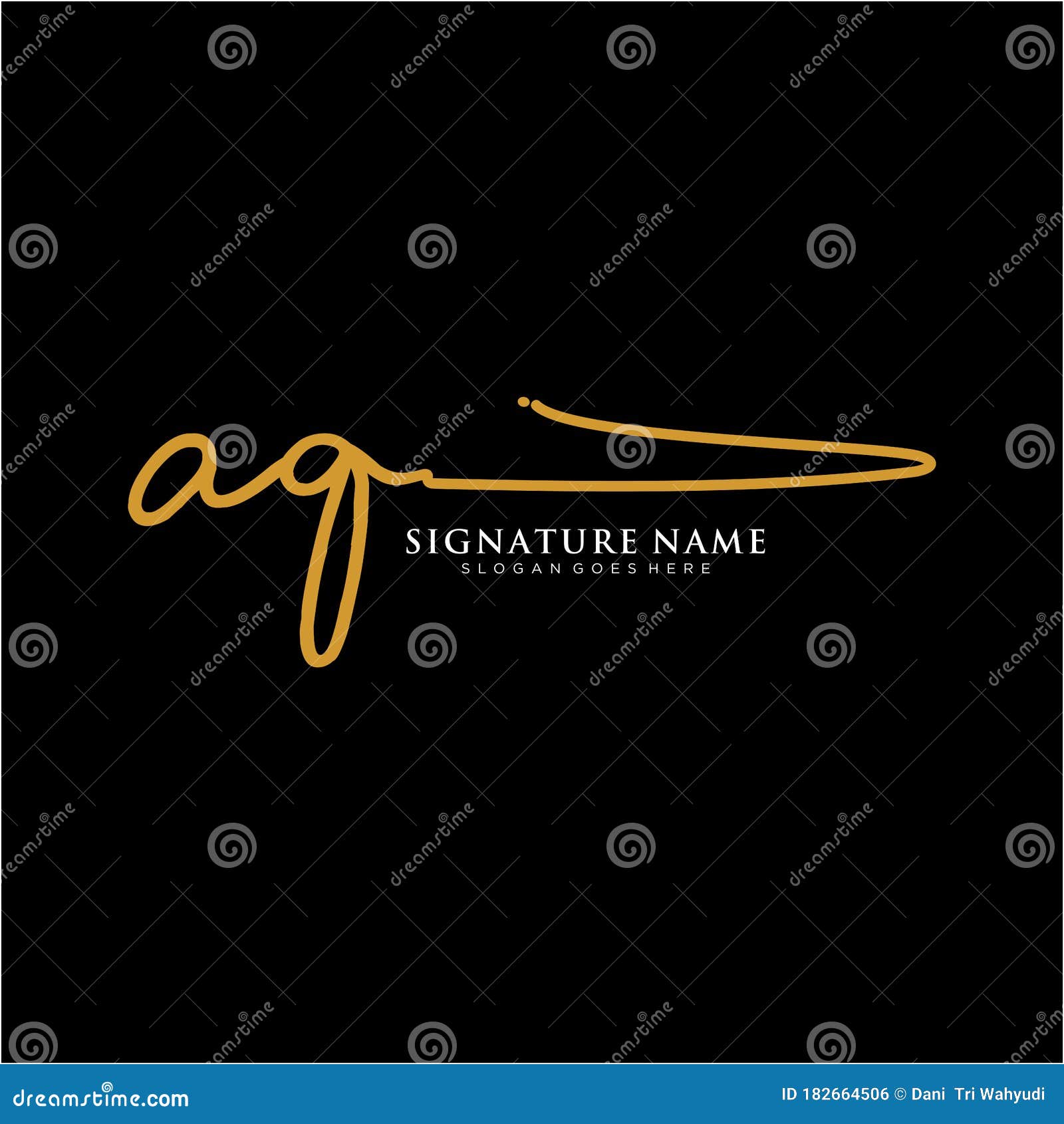 Letter AQ Signature Logo Template Vector Stock Vector - Illustration of ...