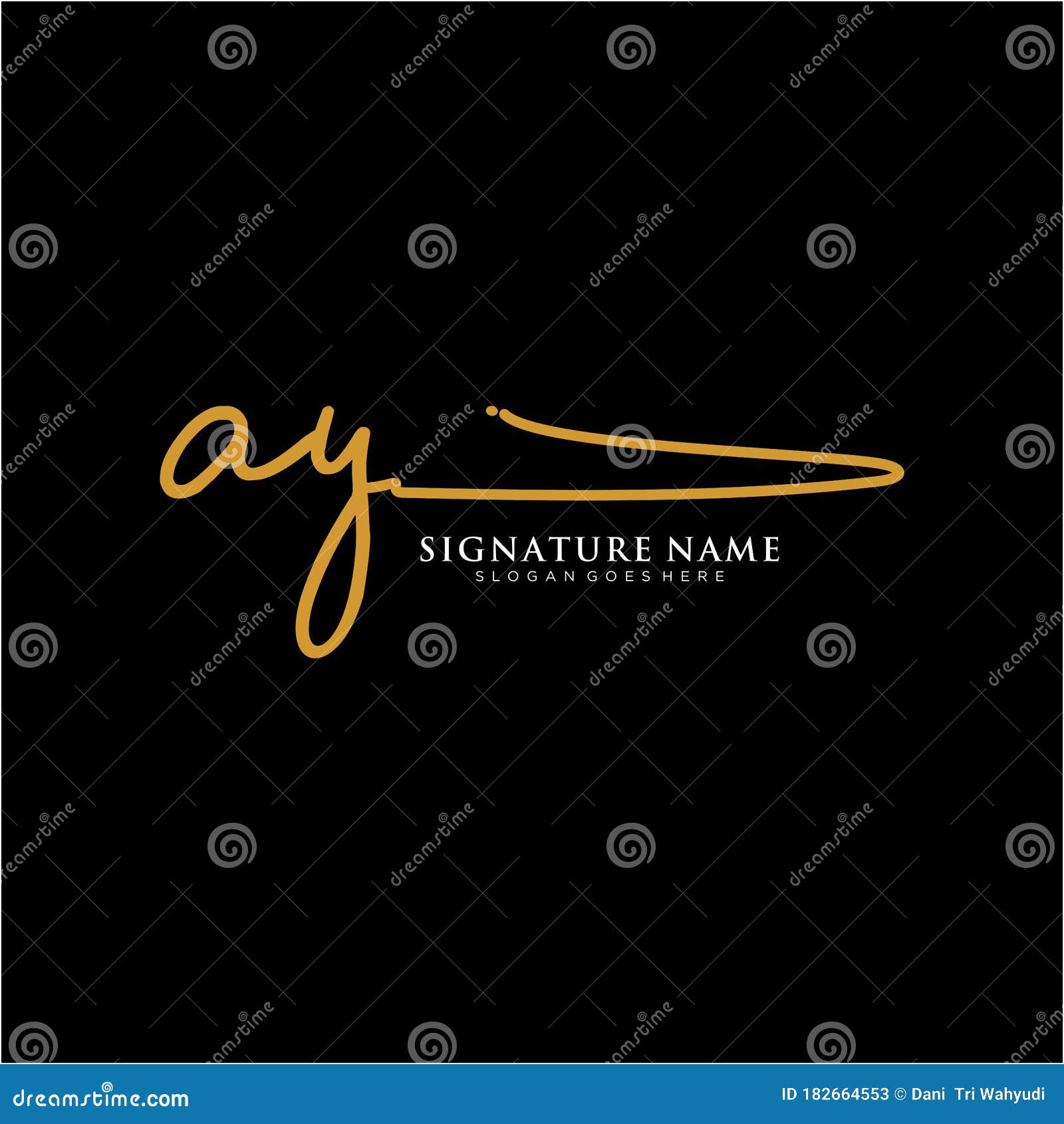 Letter AY Signature Logo Template Vector Stock Vector - Illustration of ...
