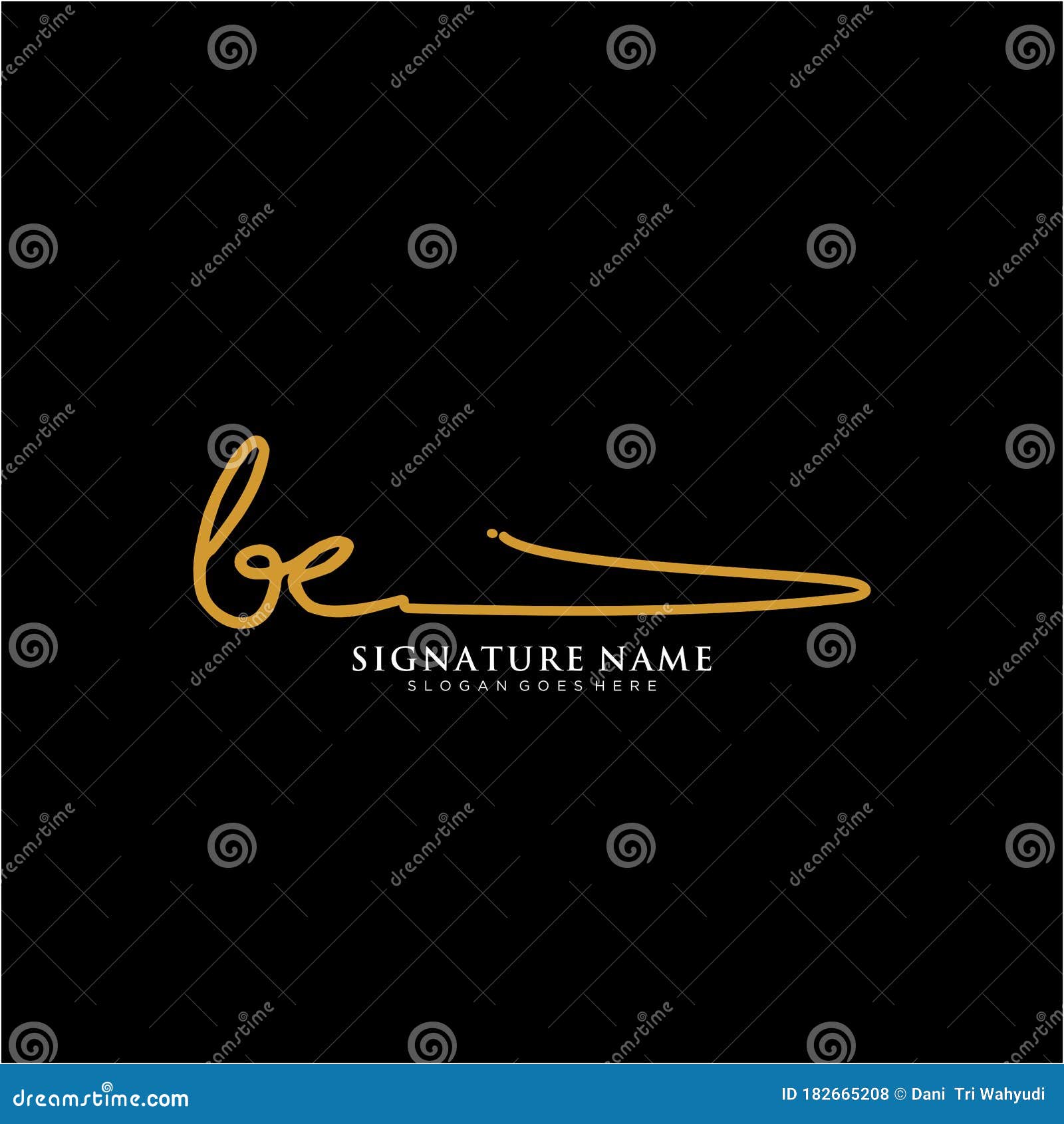 Letter BE Signature Logo Template Vector Stock Vector - Illustration of ...