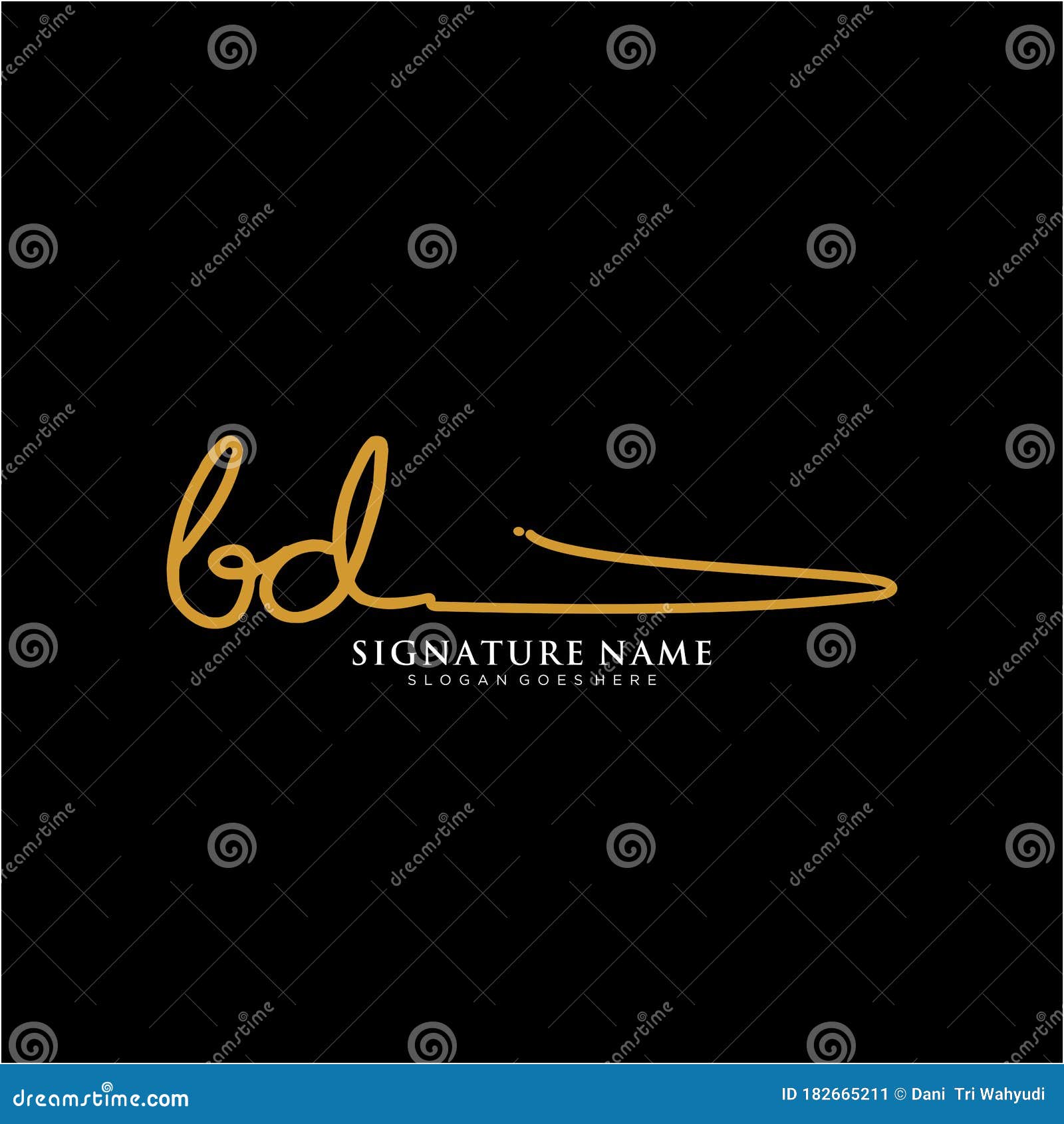 Letter BD Signature Logo Template Vector Stock Vector - Illustration of ...