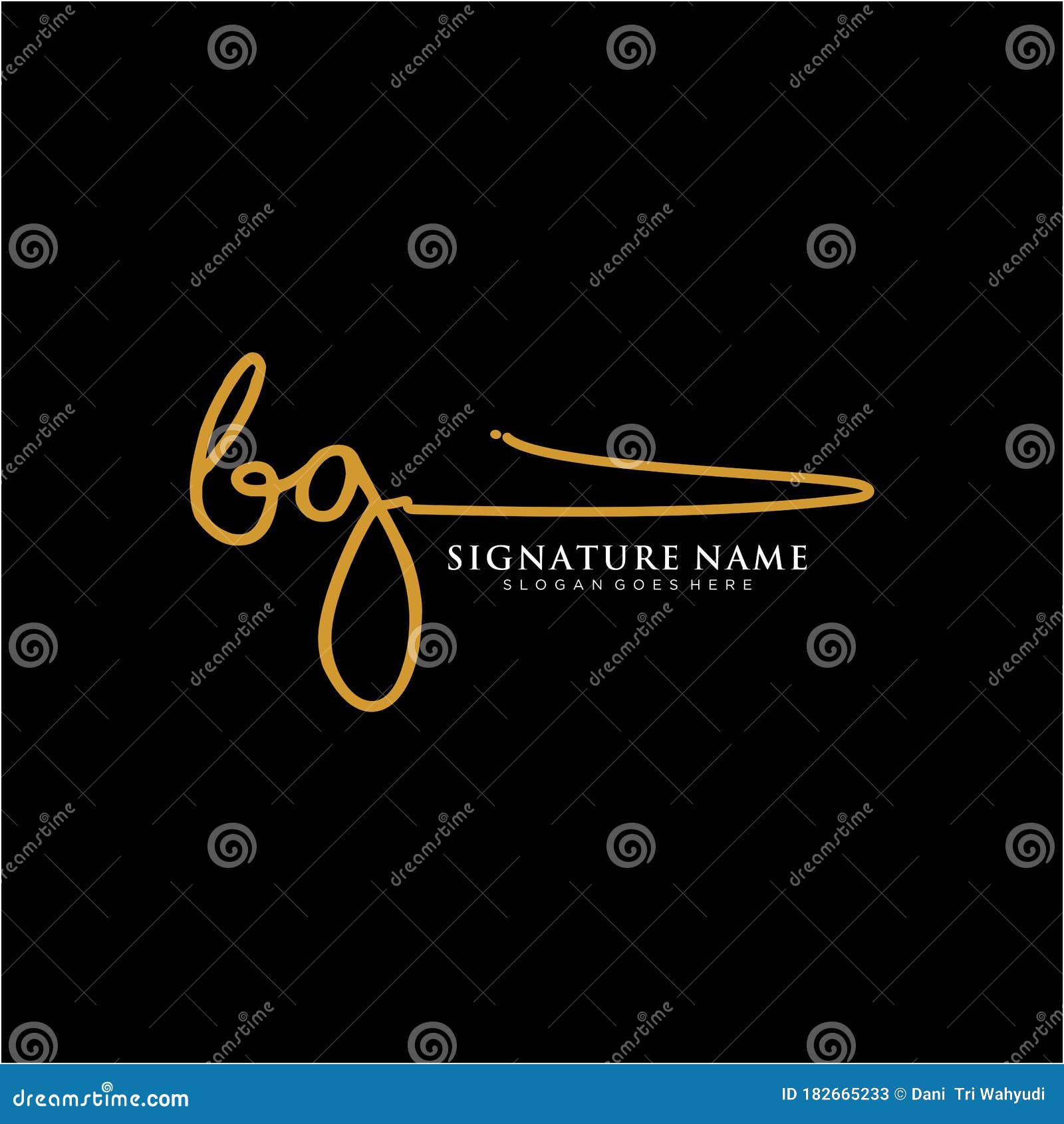 Letter BG Signature Logo Template Vector Stock Vector - Illustration of ...