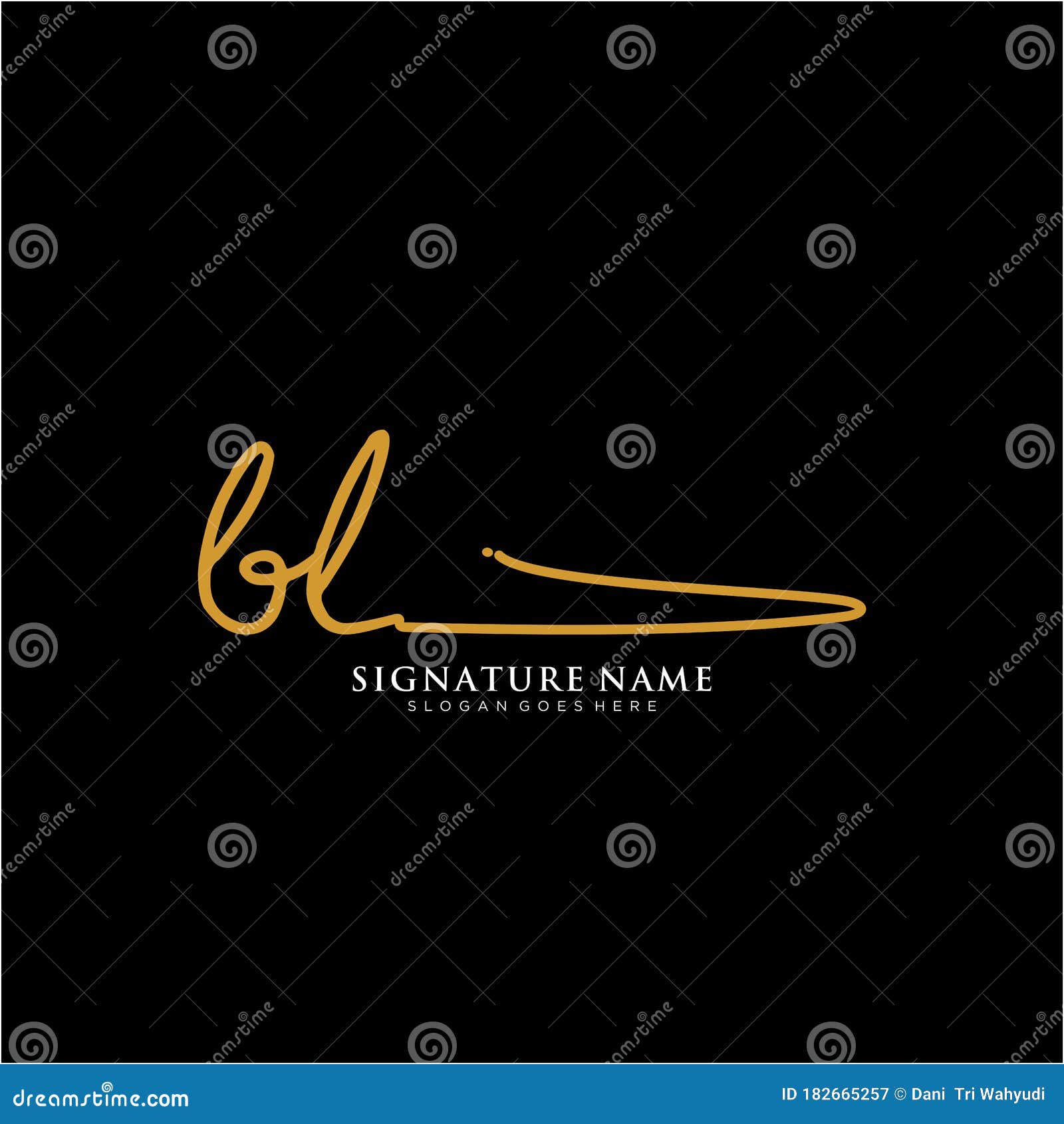 Letter BL Signature Logo Template Vector Stock Vector - Illustration of ...