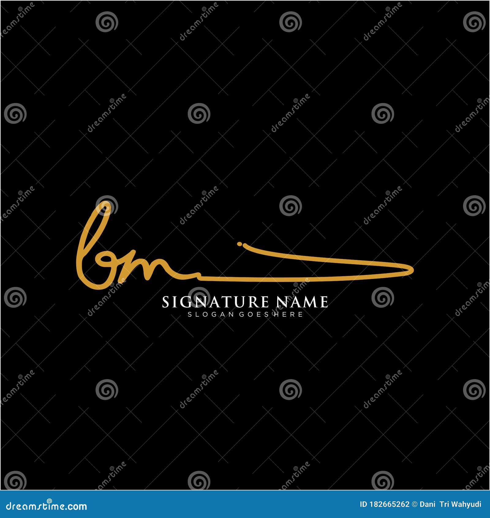Letter BM Signature Logo Template Vector Stock Vector - Illustration of ...