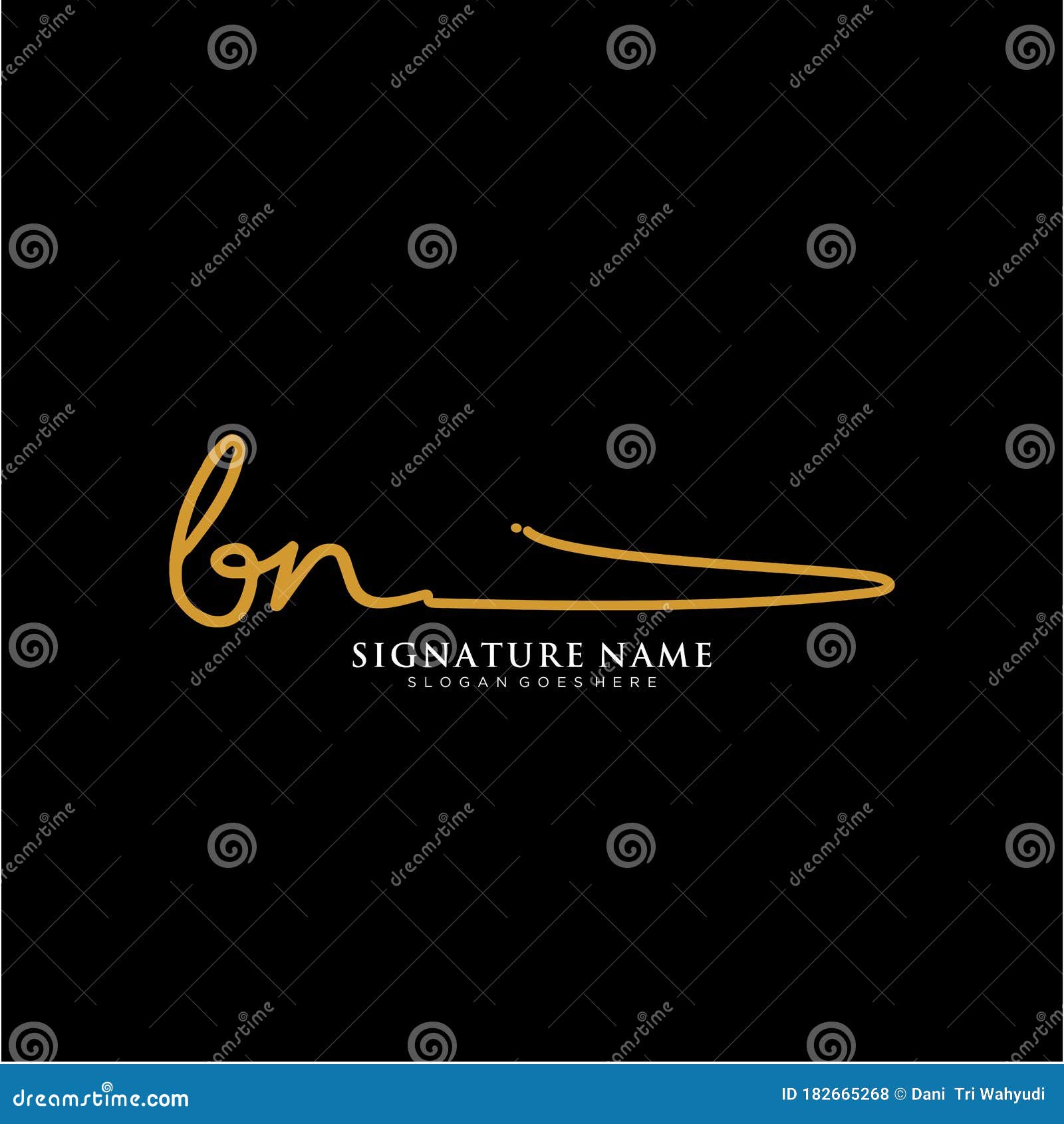 Letter BN Signature Logo Template Vector Stock Vector - Illustration of ...
