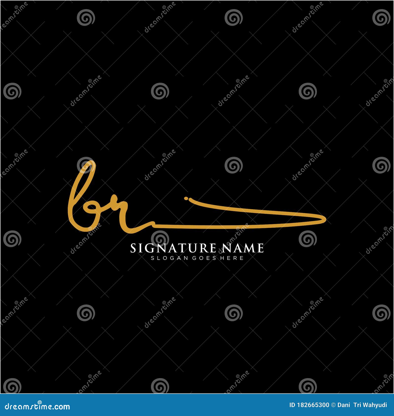 Letter BR Signature Logo Template Vector Stock Vector - Illustration of ...