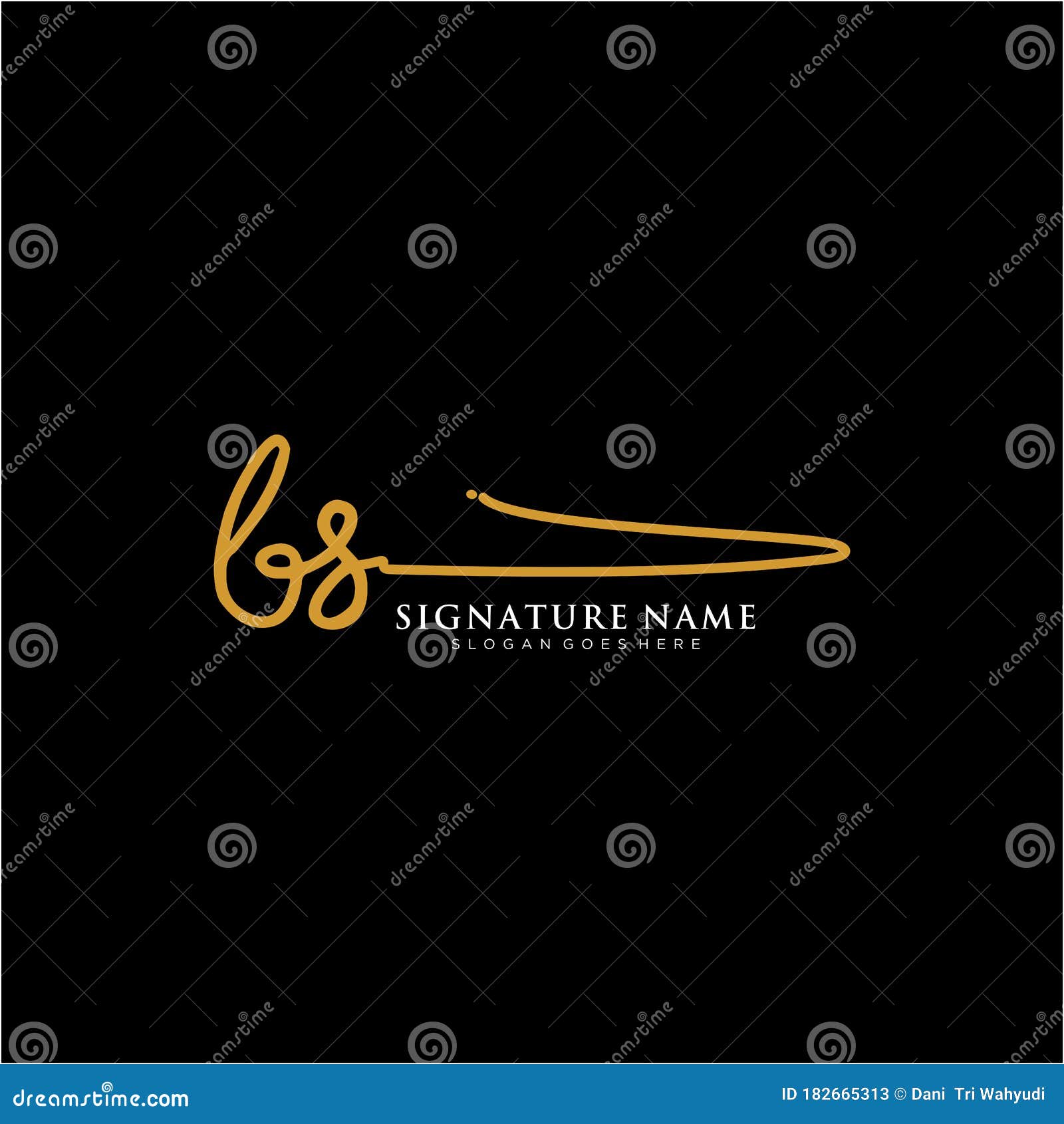 Letter BS Signature Logo Template Vector Stock Vector - Illustration of ...