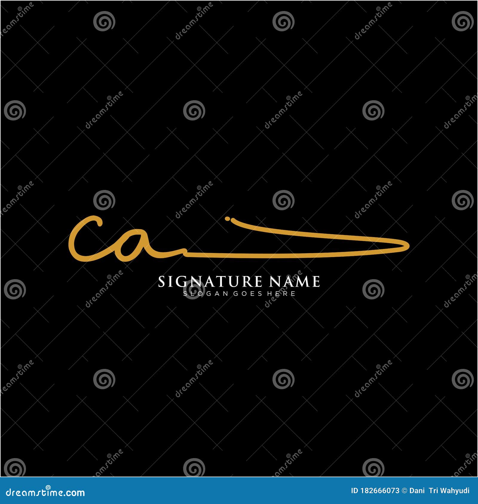 Letter CA Signature Logo Template Vector Stock Vector - Illustration of ...