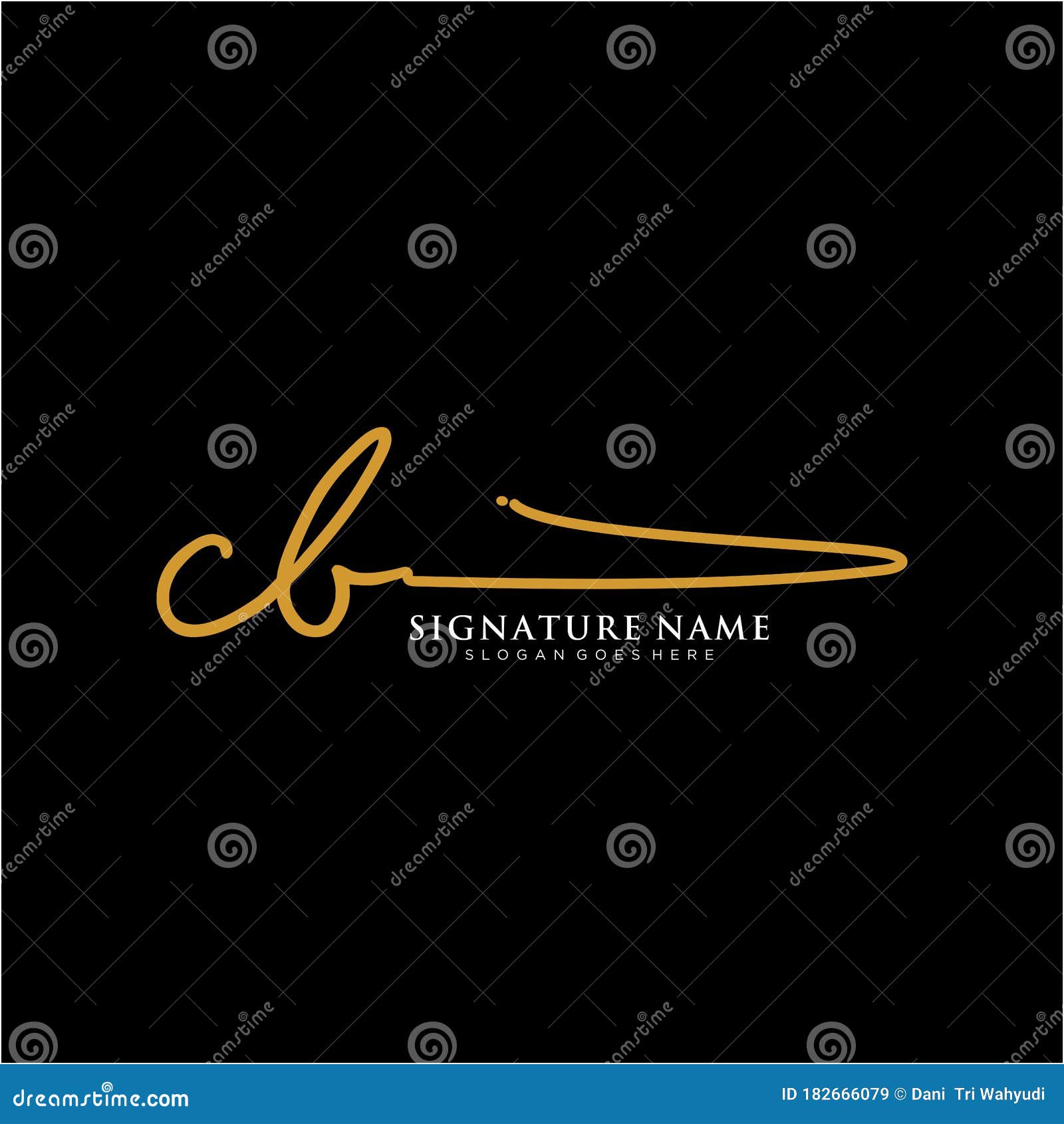 Letter CB Signature Logo Template Vector Stock Vector - Illustration of ...