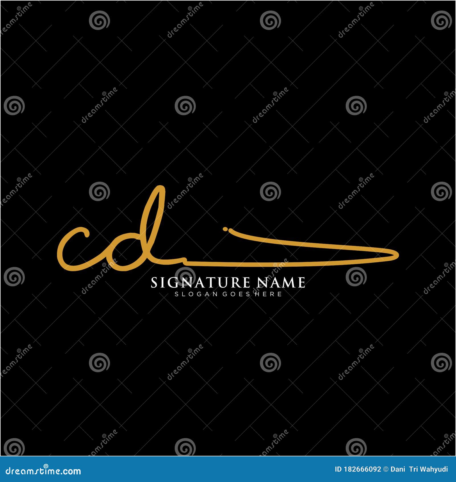 Letter CD Signature Logo Template Vector Stock Vector - Illustration of ...