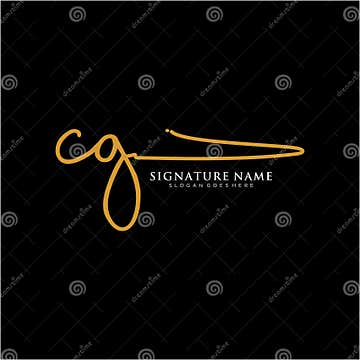 Letter CG Signature Logo Template Vector Stock Vector - Illustration of ...