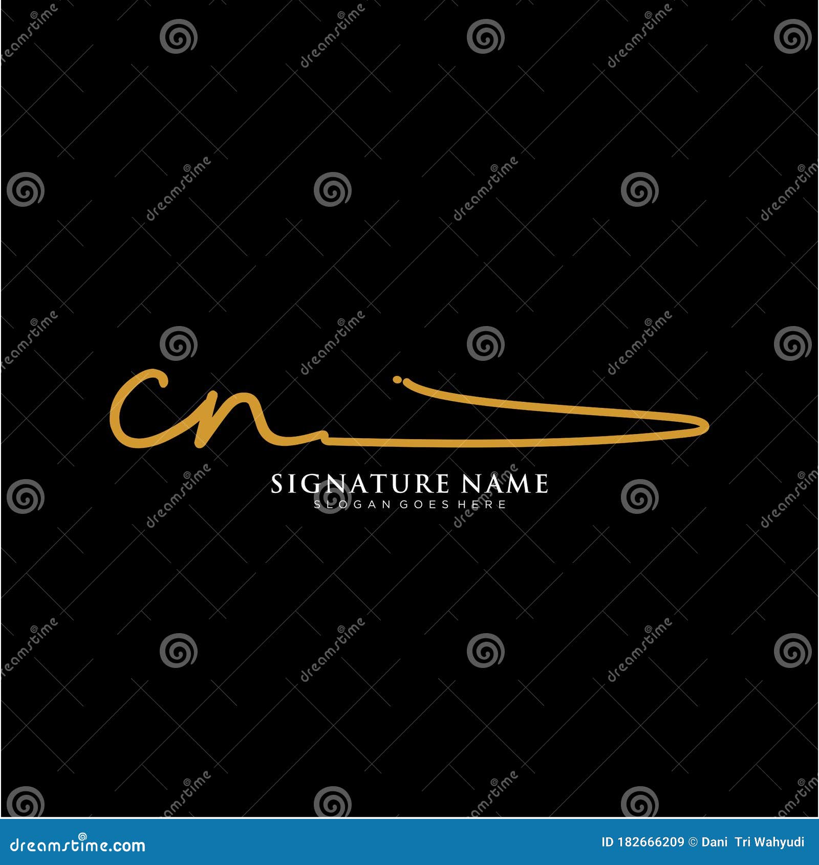 Letter CN Signature Logo Template Vector Stock Vector - Illustration of ...