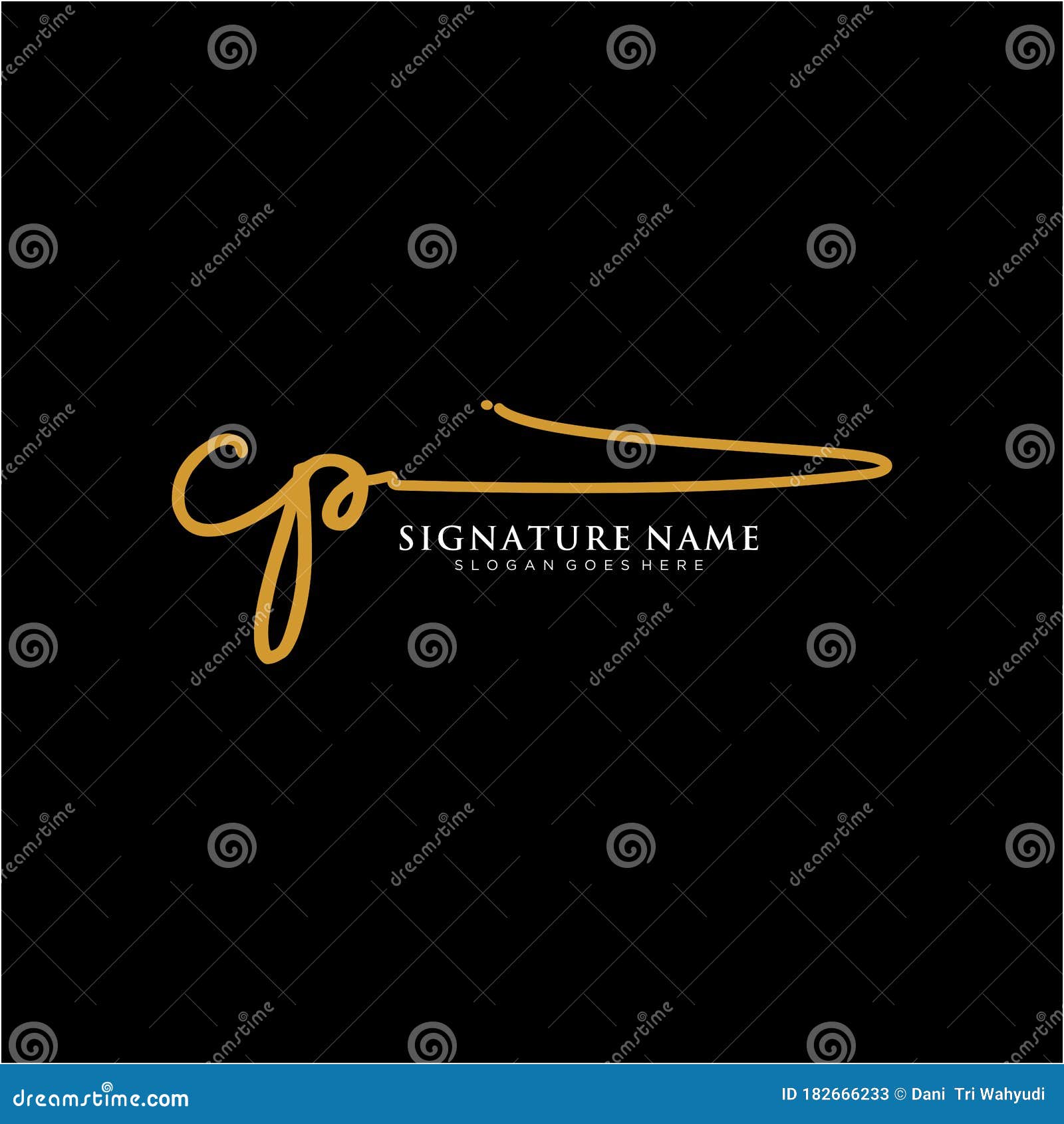 Letter CP Signature Logo Template Vector Stock Vector - Illustration of ...