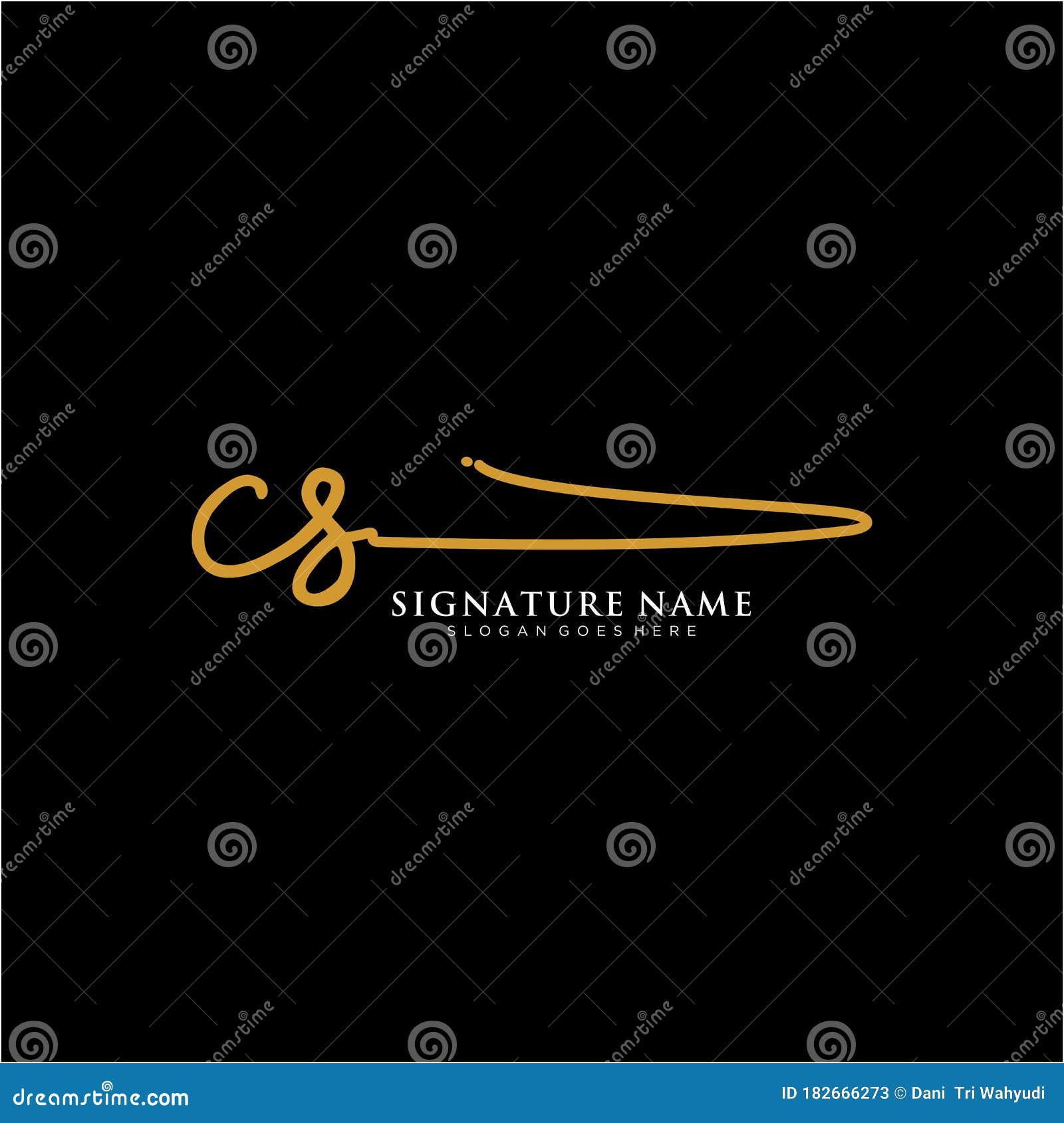 Letter CS Signature Logo Template Vector Stock Vector - Illustration of ...