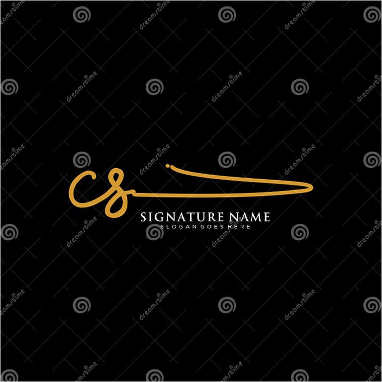 Letter CS Signature Logo Template Vector Stock Vector - Illustration of ...