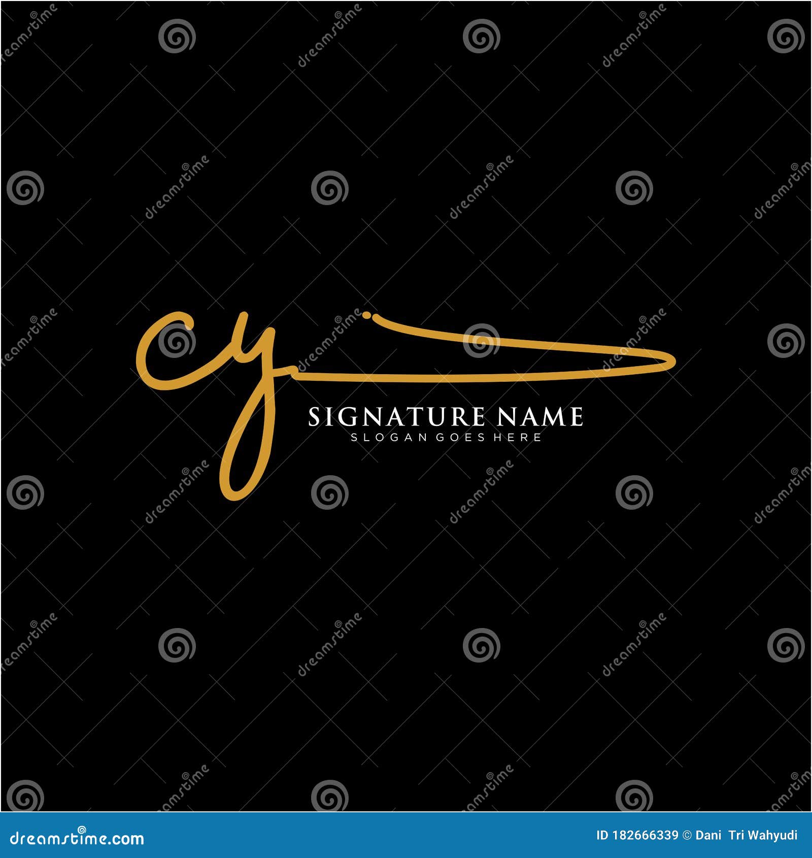 Letter CY Signature Logo Template Vector Stock Vector - Illustration of ...