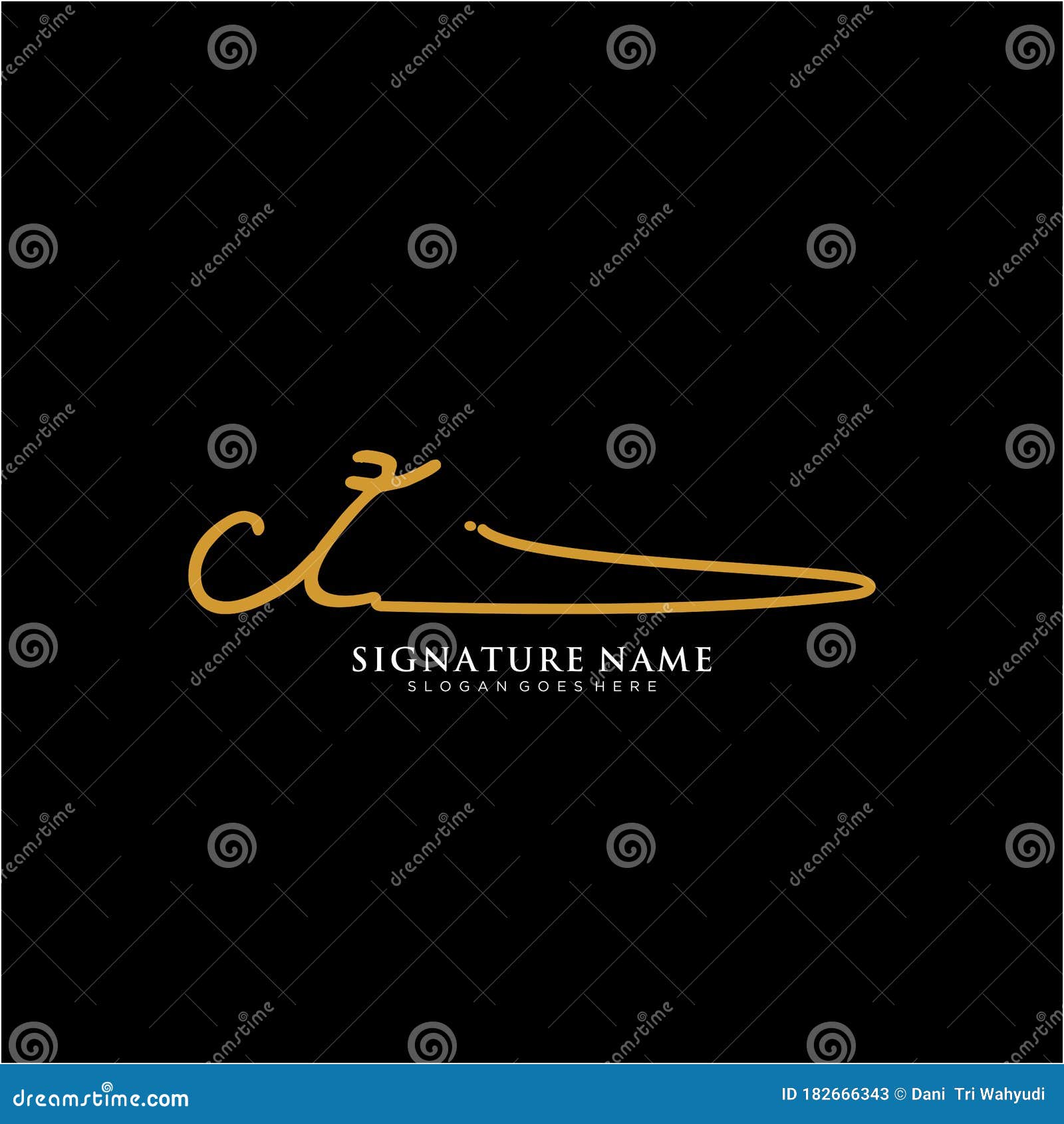 Letter CZ Signature Logo Template Vector Stock Vector - Illustration of ...