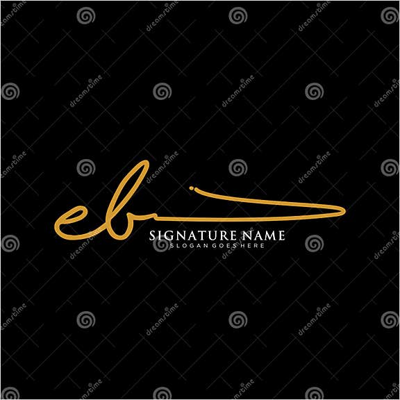 Letter EB Signature Logo Template Vector Stock Vector - Illustration of ...