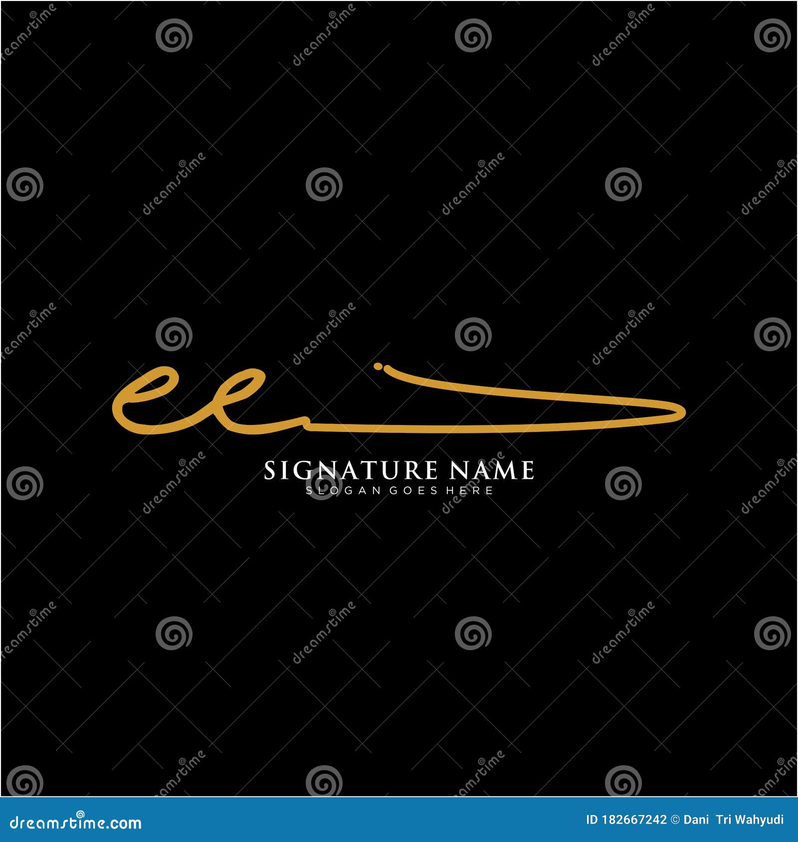 Letter EE Signature Logo Template Vector Stock Vector - Illustration of ...