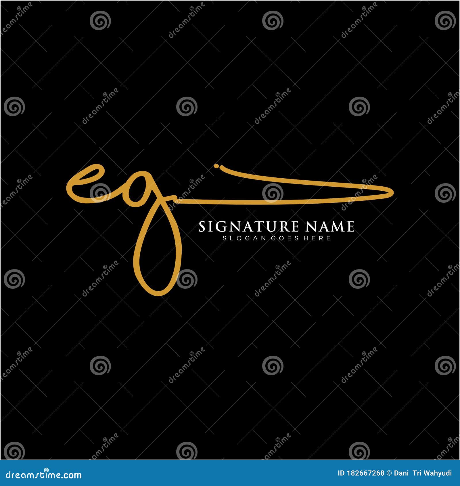 Letter EG Signature Logo Template Vector Stock Vector - Illustration of ...