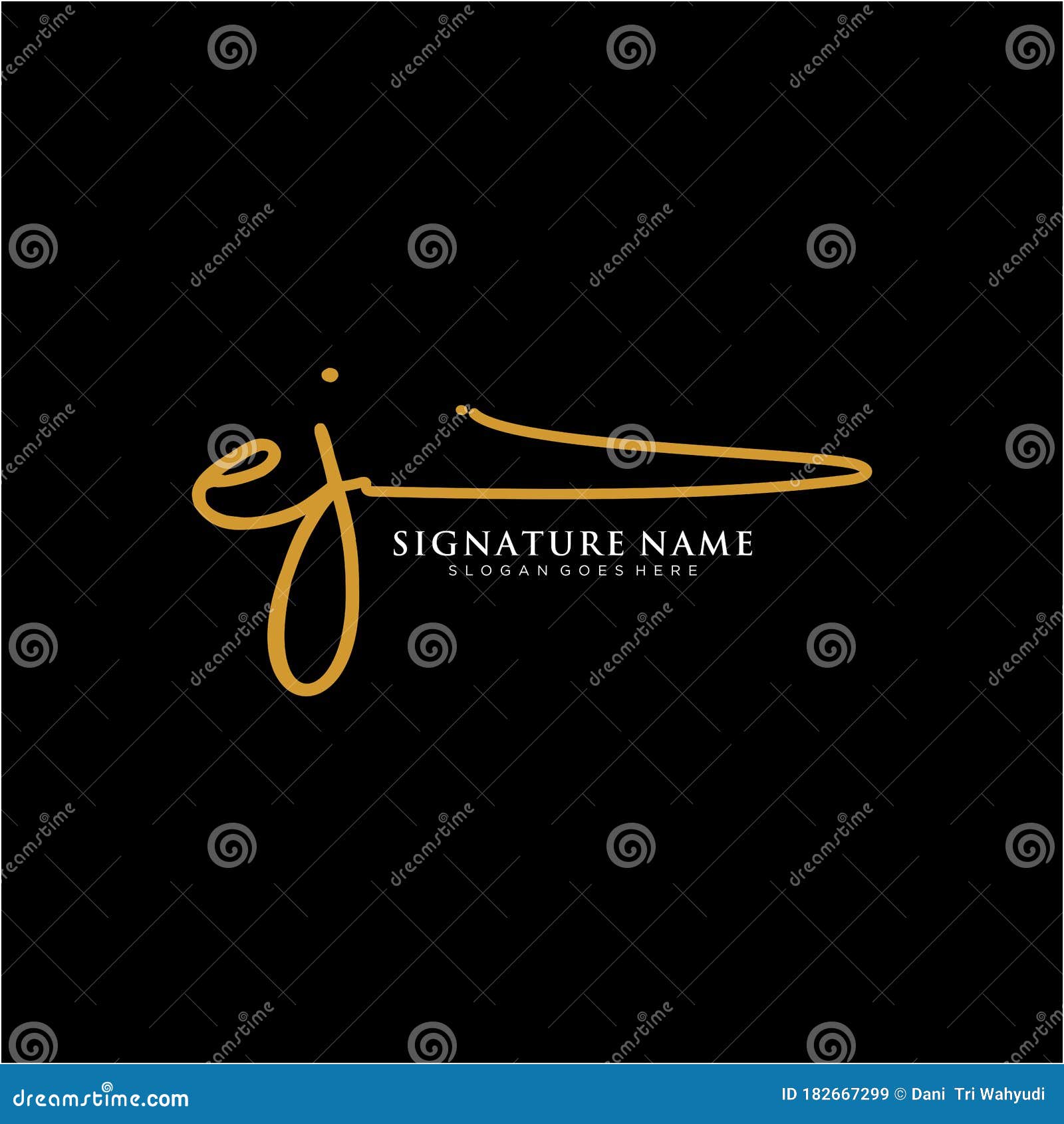 Letter EJ Signature Logo Template Vector Stock Vector - Illustration of ...