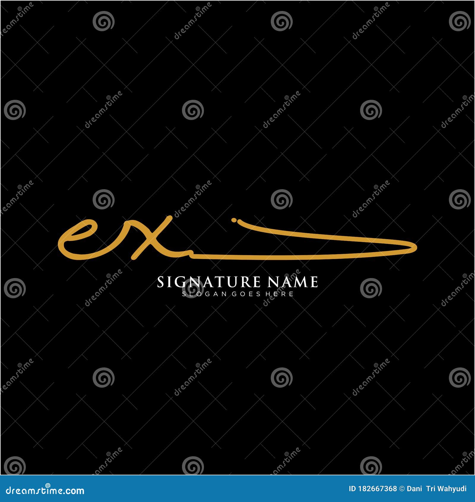 Letter EX Signature Logo Template Vector Stock Vector - Illustration of ...