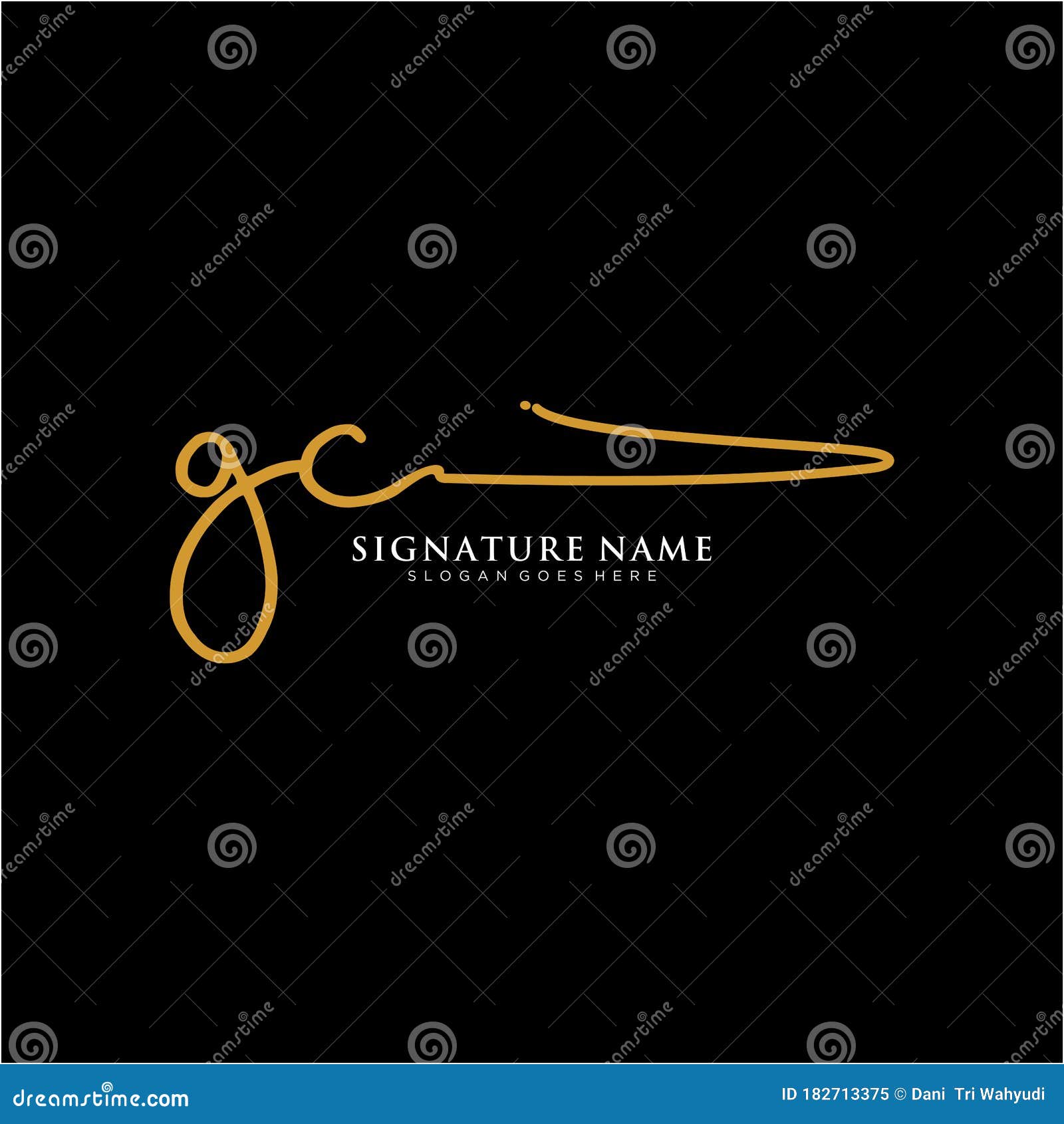 Letter GC Signature Logo Template Vector Stock Vector - Illustration of ...