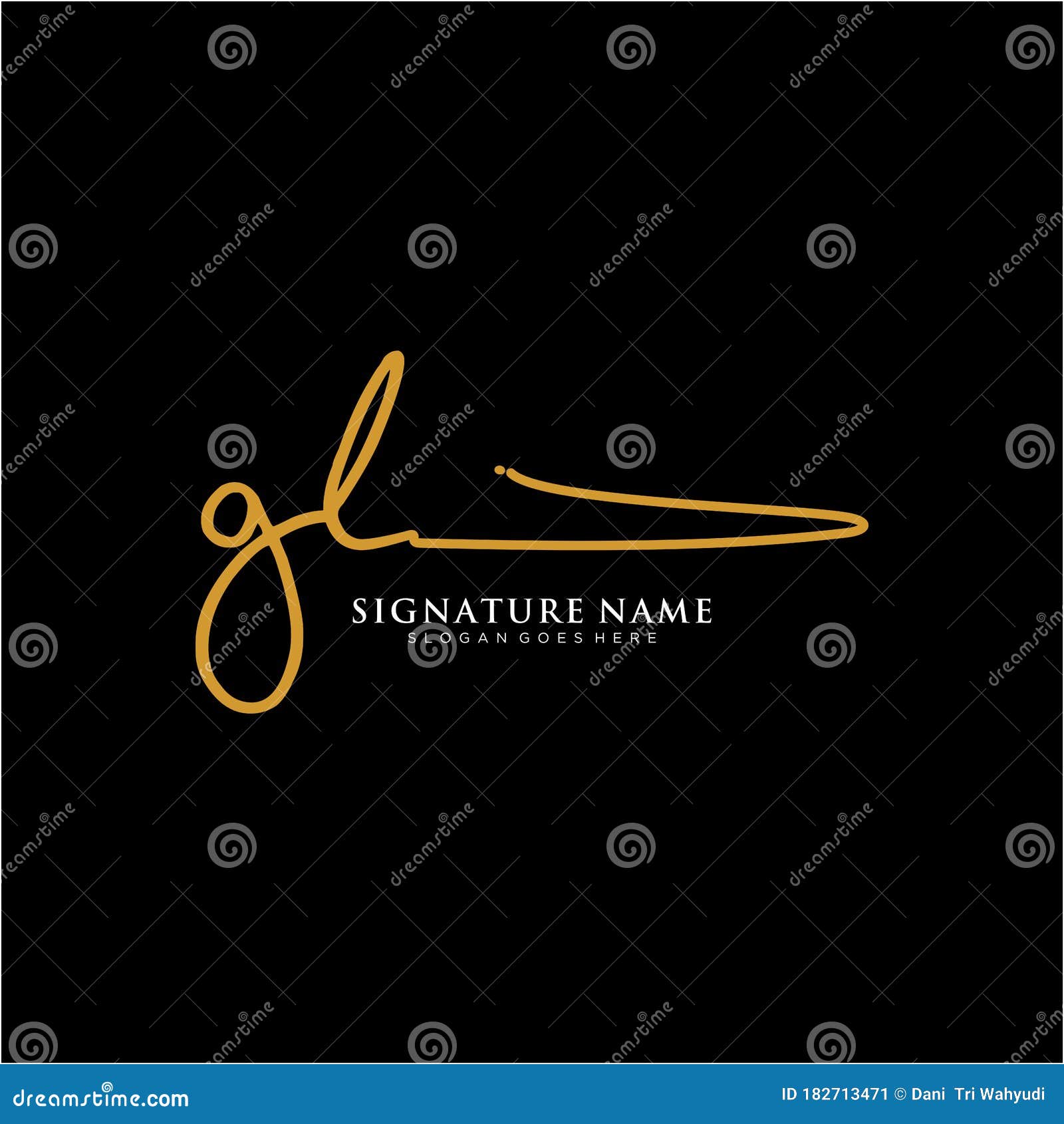 Letter GL Signature Logo Template Vector Stock Vector - Illustration of ...