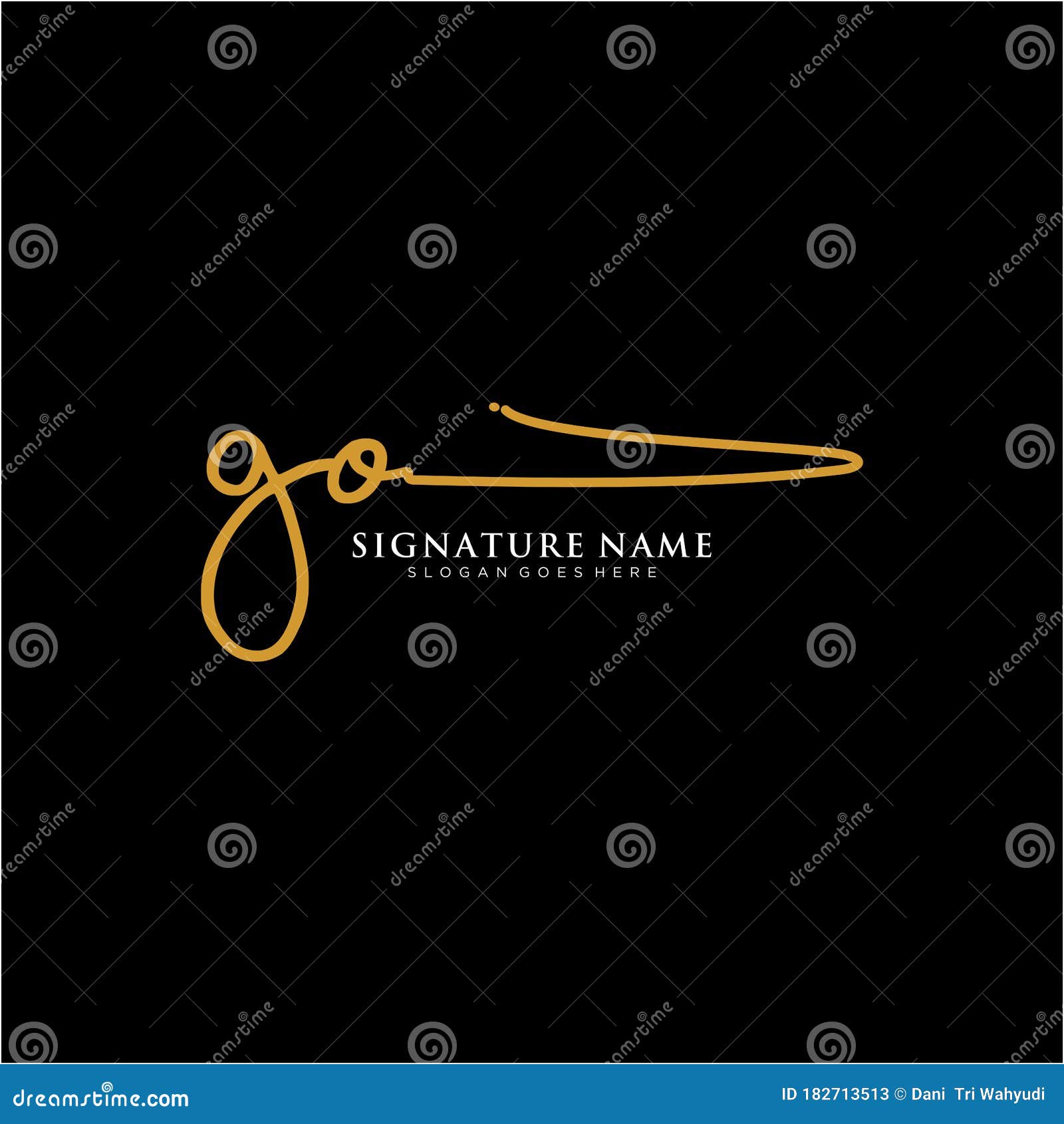 Letter GO Signature Logo Template Vector Stock Vector - Illustration of ...