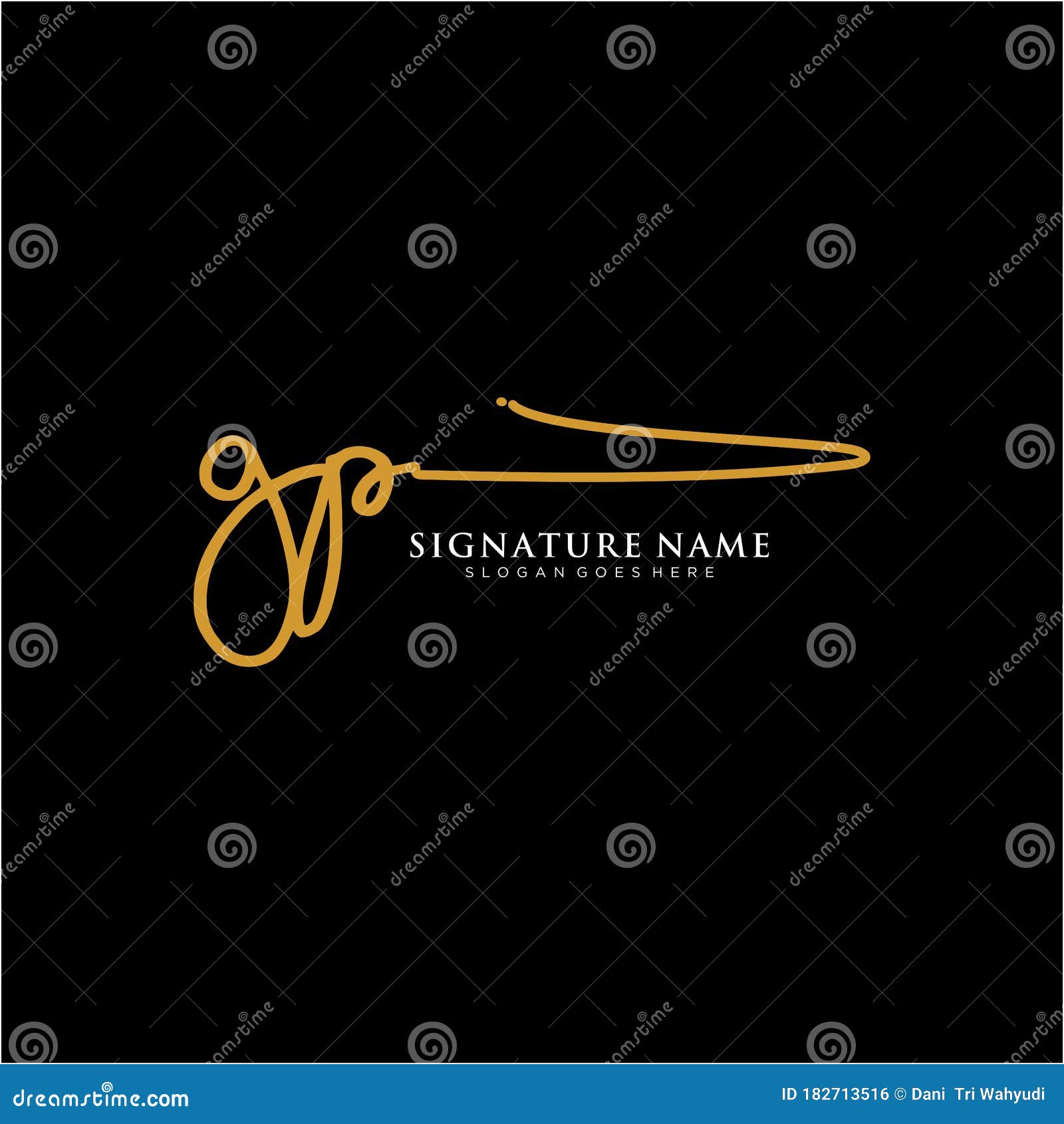 Letter GP Signature Logo Template Vector Stock Vector - Illustration of ...