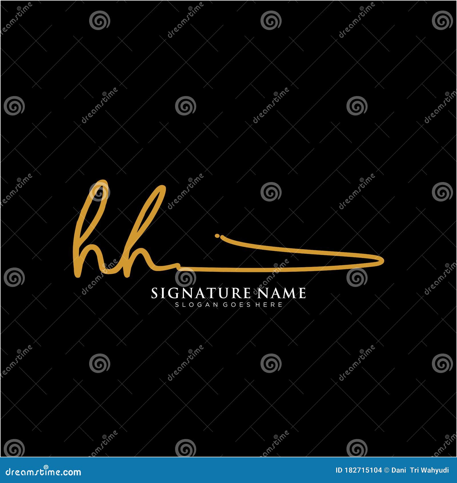 Letter HH Signature Logo Template Vector Stock Vector - Illustration of ...