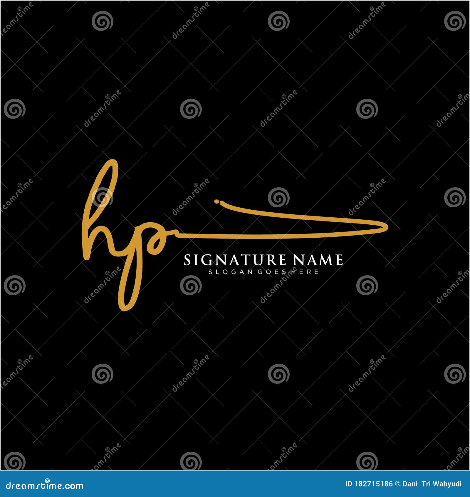 Letter HP Signature Logo Template Vector Stock Vector - Illustration of ...