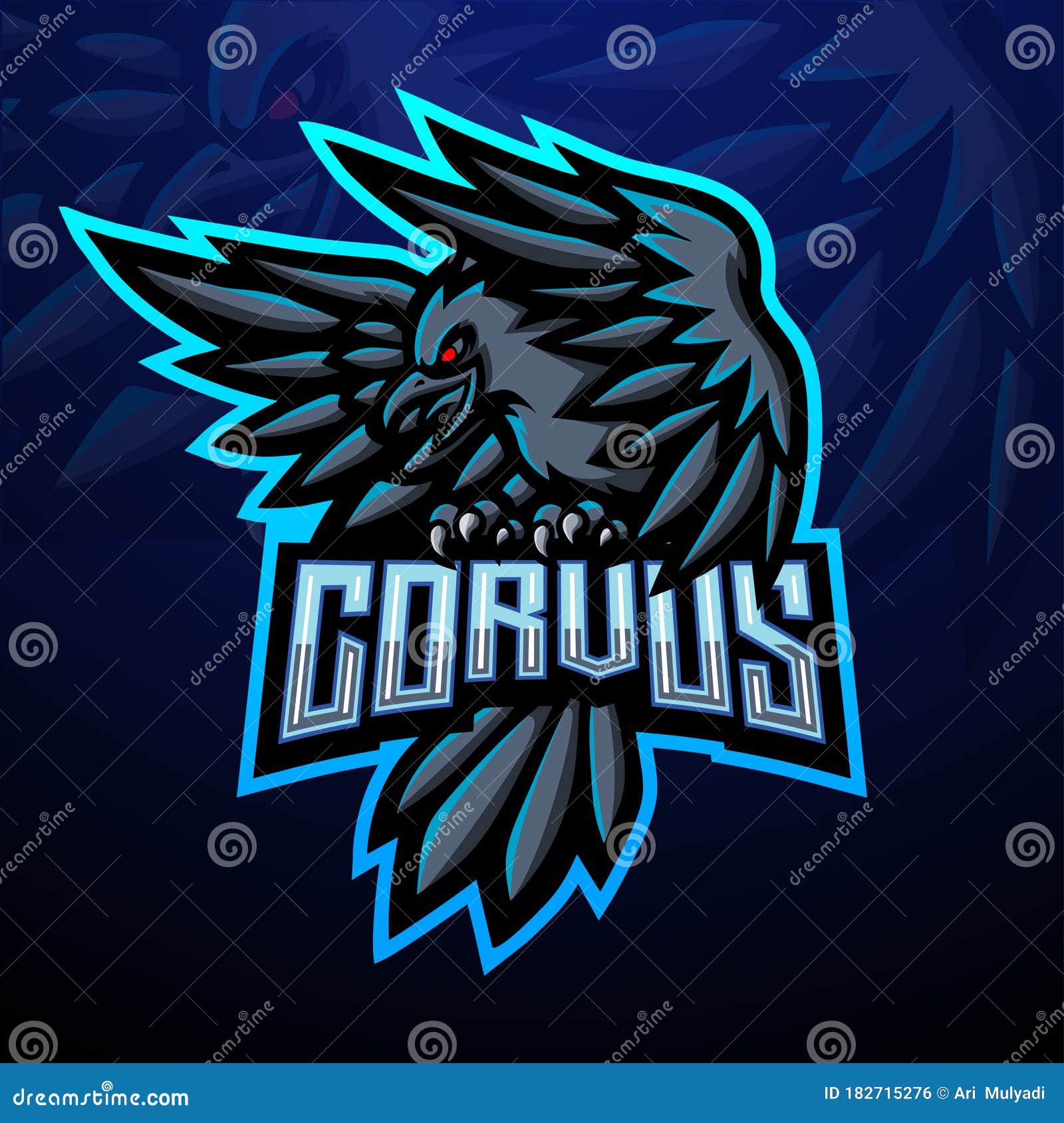 Corvus Esport Logo Mascot Design Stock Vector - Illustration of ...