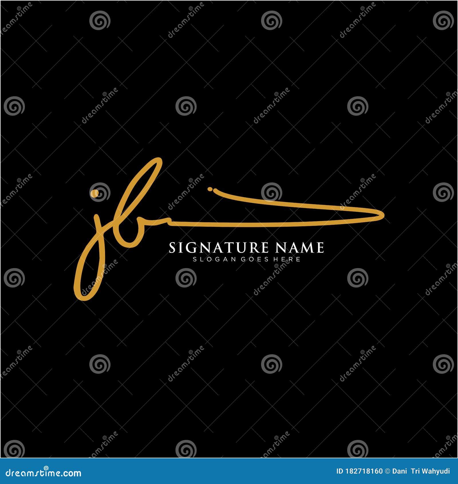 Letter JB Signature Logo Template Vector Stock Vector - Illustration of ...