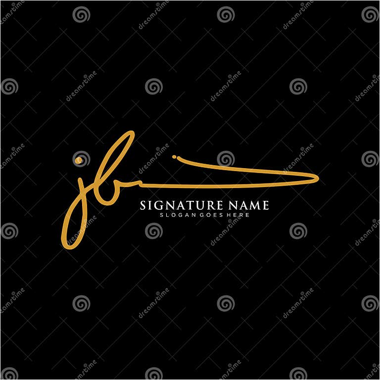 Letter JB Signature Logo Template Vector Stock Vector - Illustration of ...