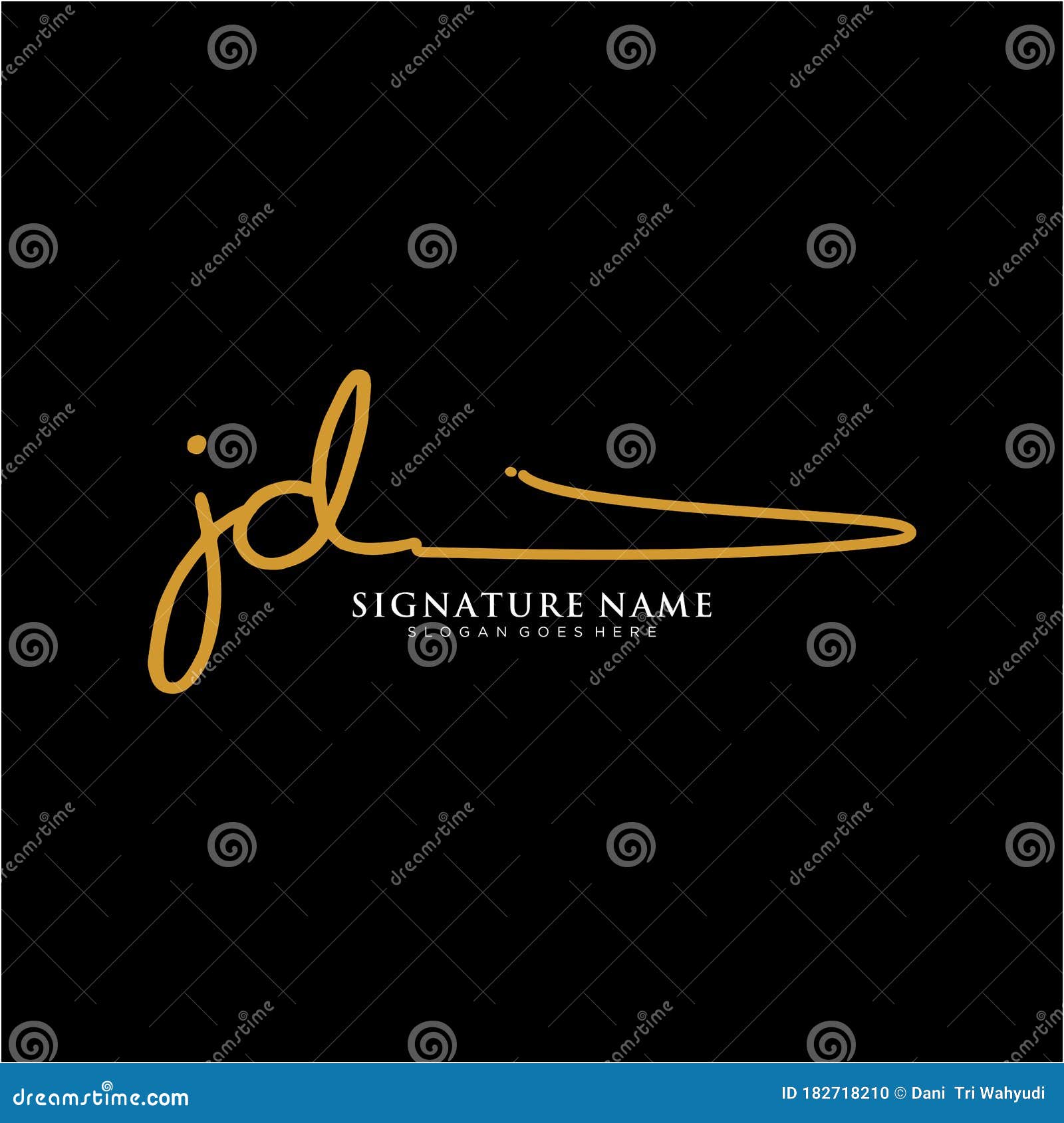 SD Initials Signature Logo - Handwritten Vector Template For Letter S ...