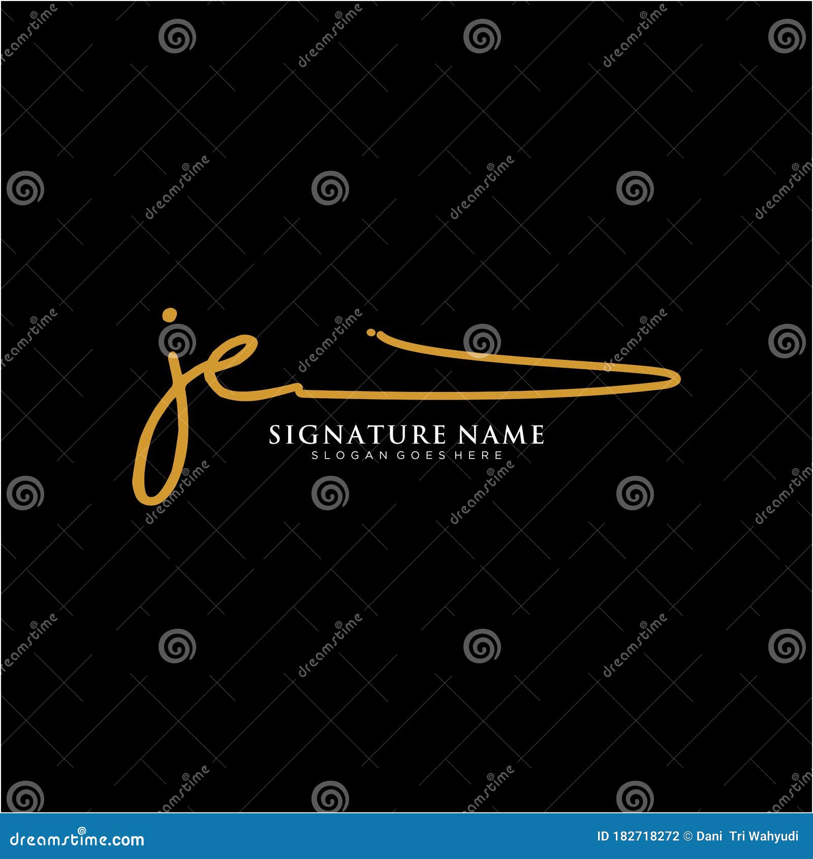 Letter JE Signature Logo Template Vector Stock Vector - Illustration of ...