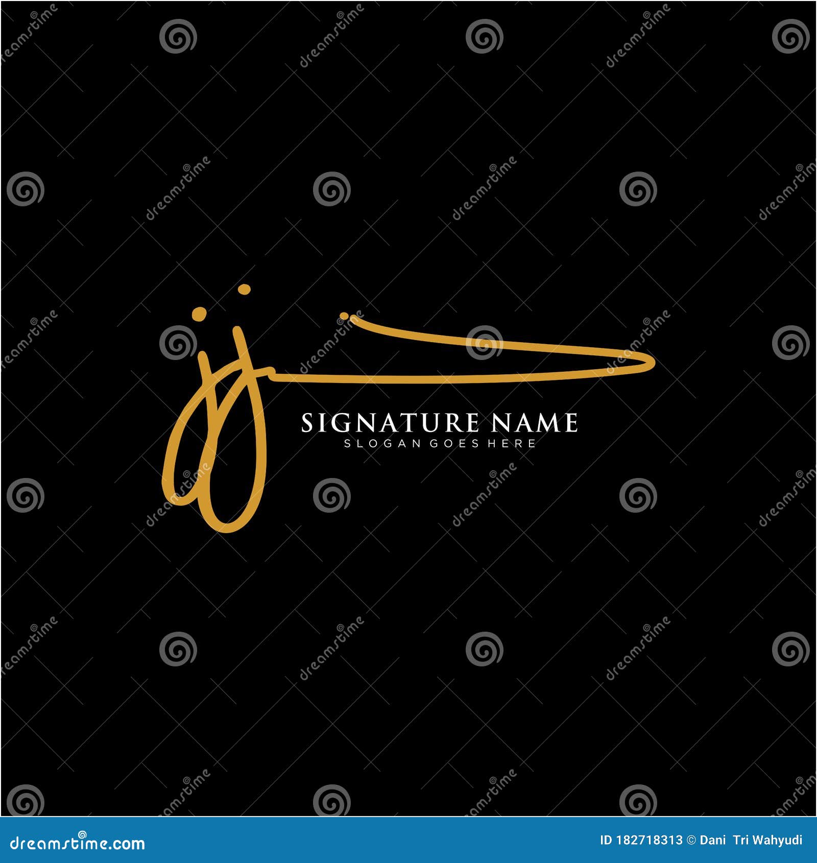 Letter JJ Signature Logo Template Vector Stock Vector - Illustration of ...