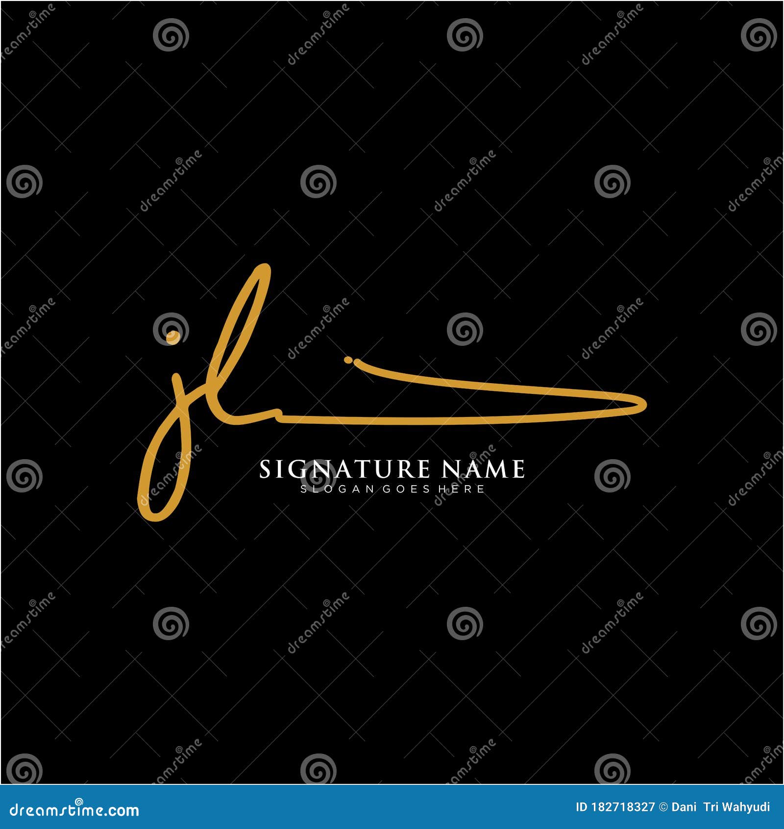 Letter JL Signature Logo Template Vector Stock Vector - Illustration of ...