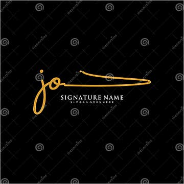 Letter JO Signature Logo Template Vector Stock Vector - Illustration of ...