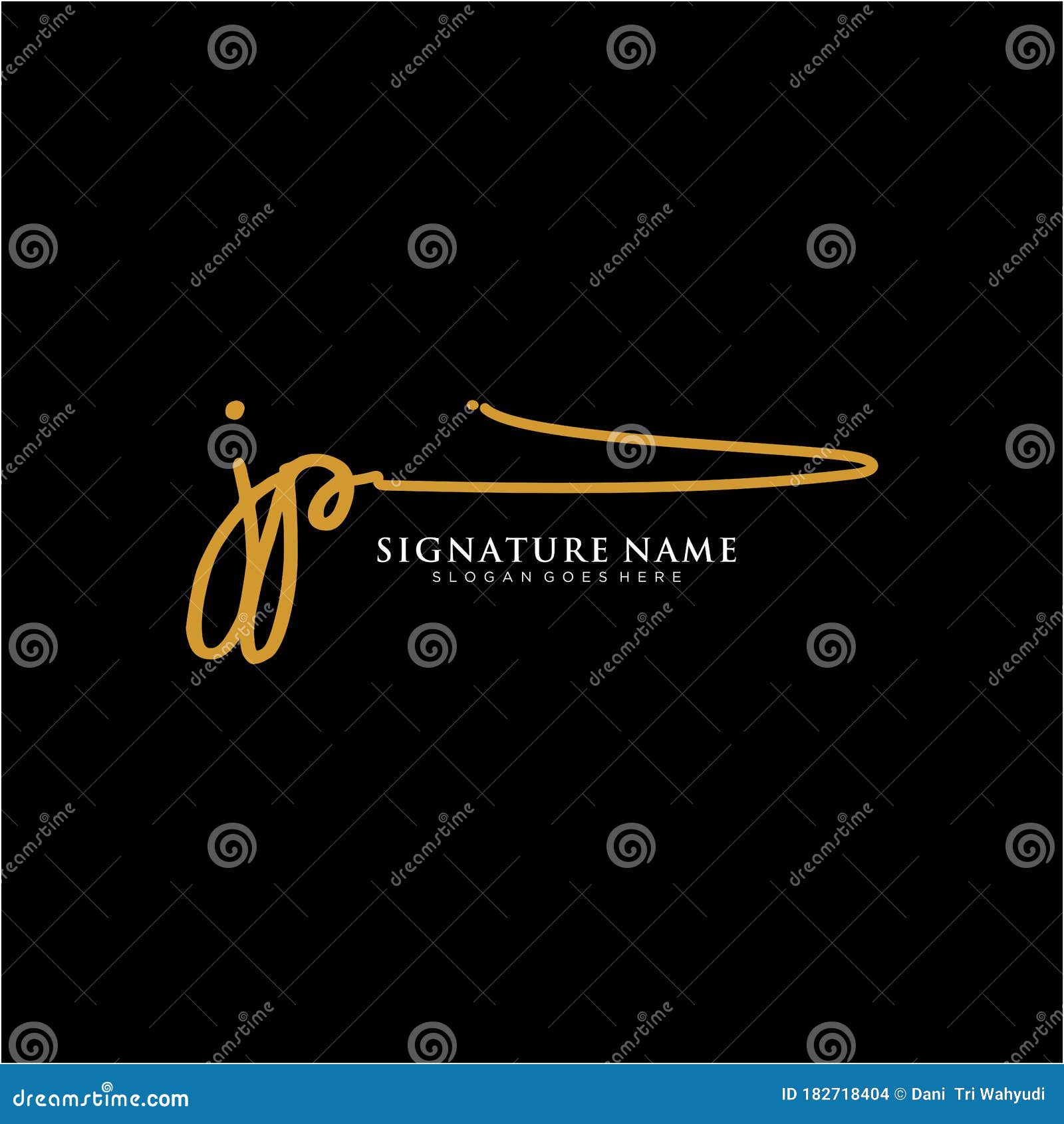 Letter JP Signature Logo Template Vector Stock Vector - Illustration of ...