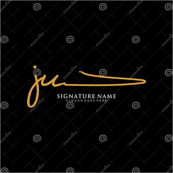 Letter JU Signature Logo Template Vector Stock Vector - Illustration of ...