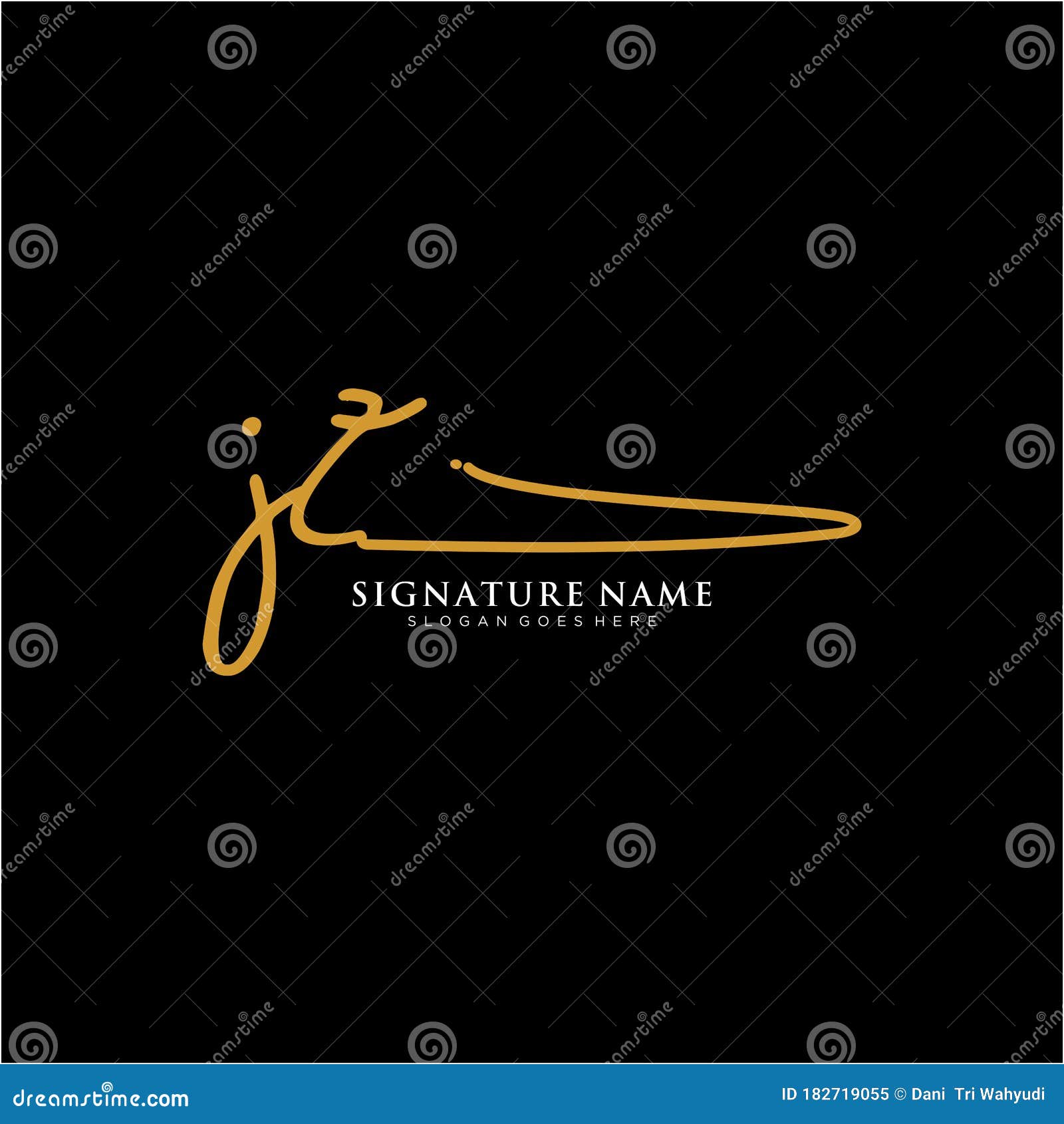 Letter JZ Signature Logo Template Vector Stock Vector - Illustration of ...